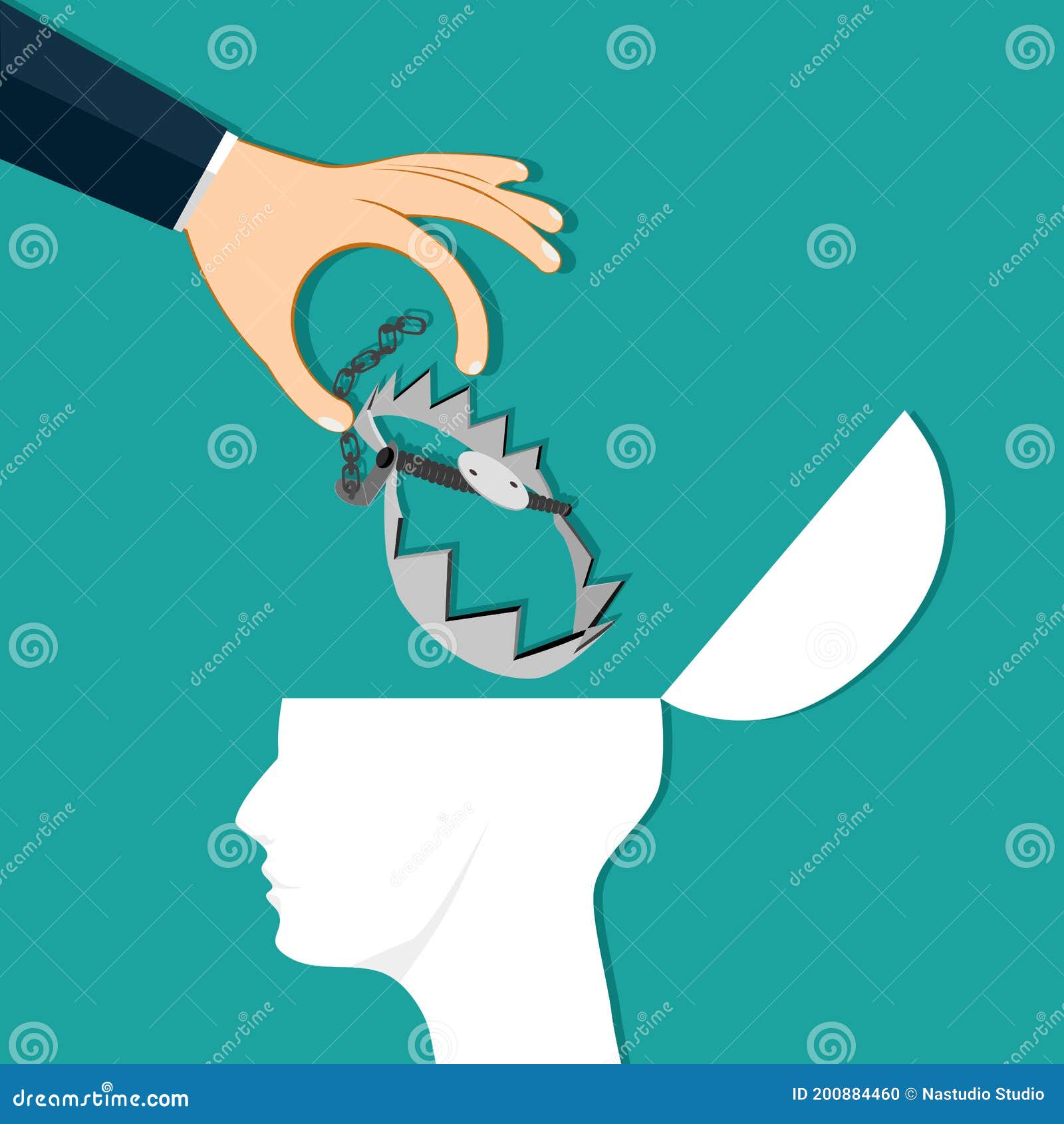 The Hand Placed a Trap in the Human Head. the Concept of Deception ...