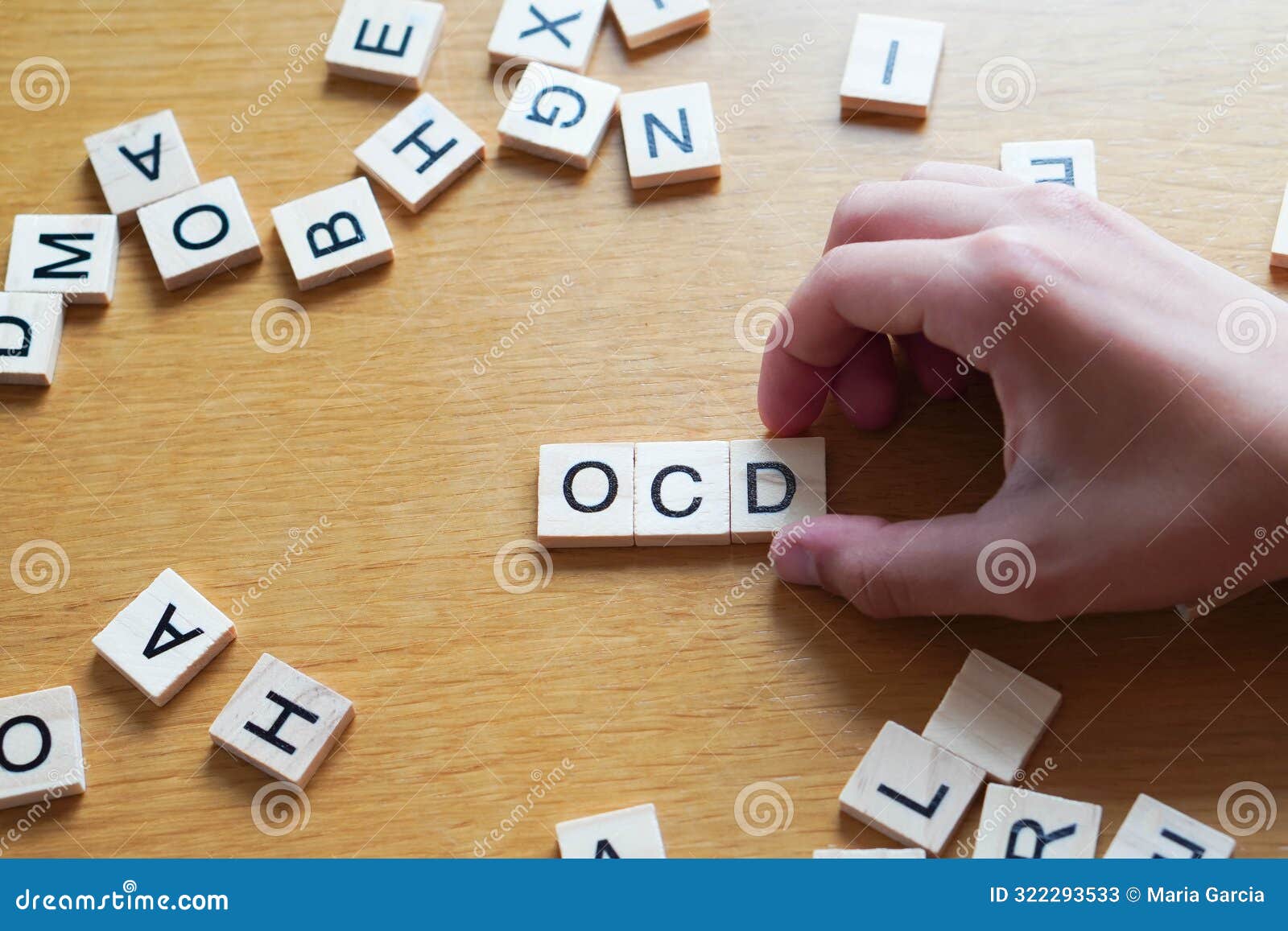 Hand Placing the Letters OCD Obsessive Compulsive Disorder Stock Image ...