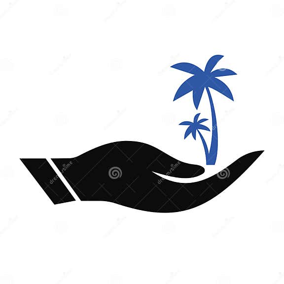 Hand Plam Logo Design. Plam Logo with Hand Concept Vector Stock Vector ...