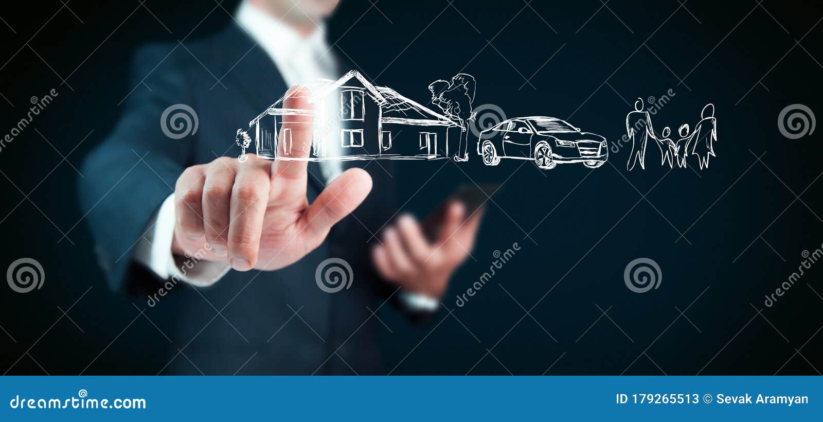 Hand Planning Family Future Stock Image - Image of bank, account: 179265513