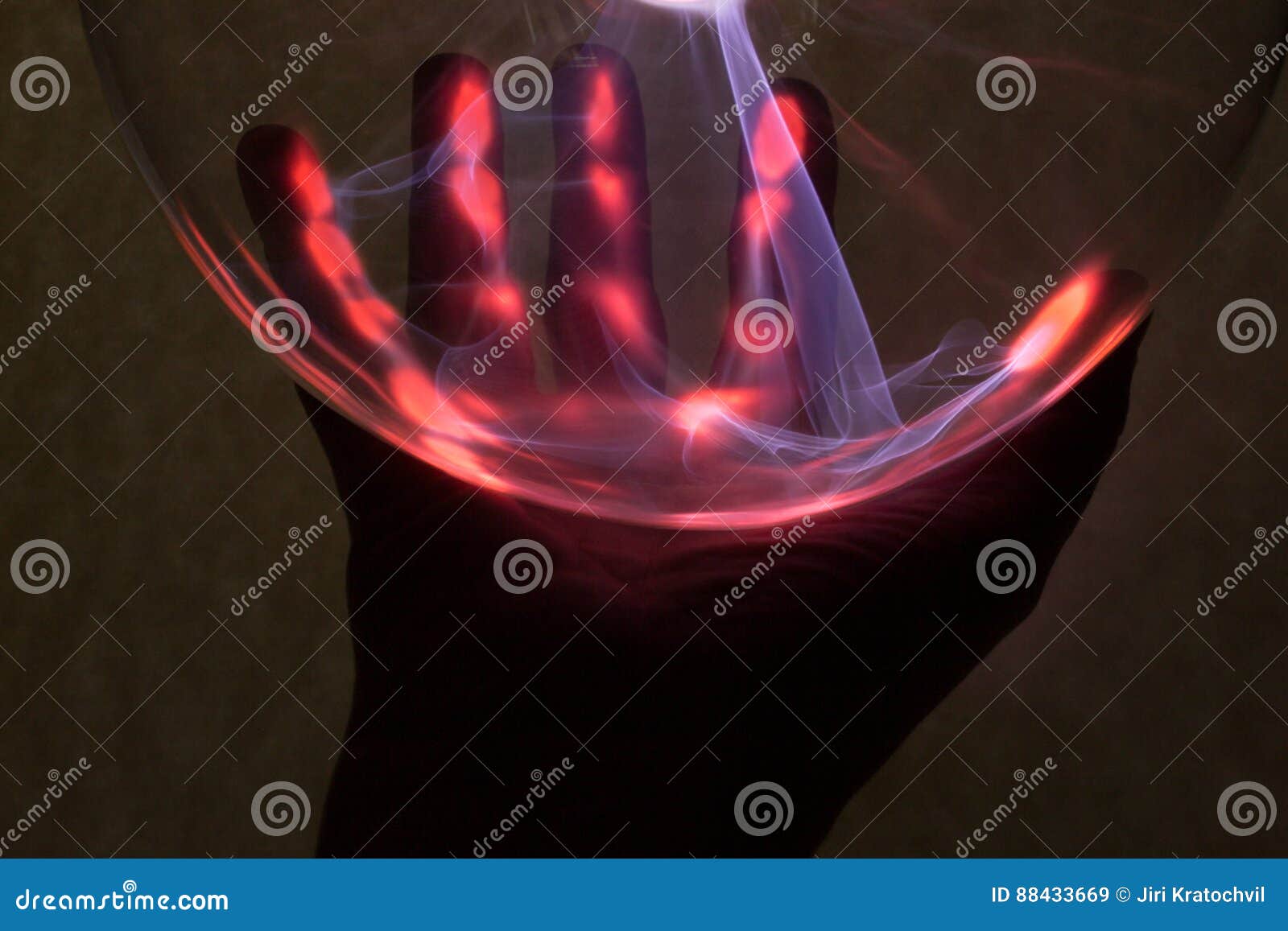 Hand and plasma stock image. Image of energy, pink, blue - 88433669