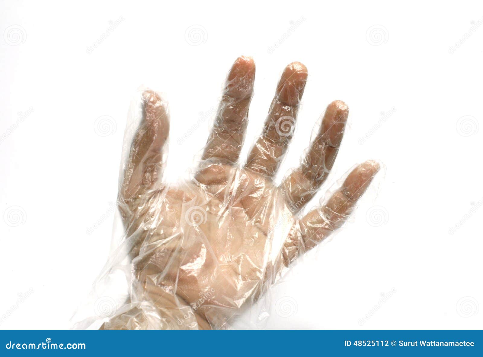 Hand with Plastic gloves stock photo. Image of drug, medicine - 48525112