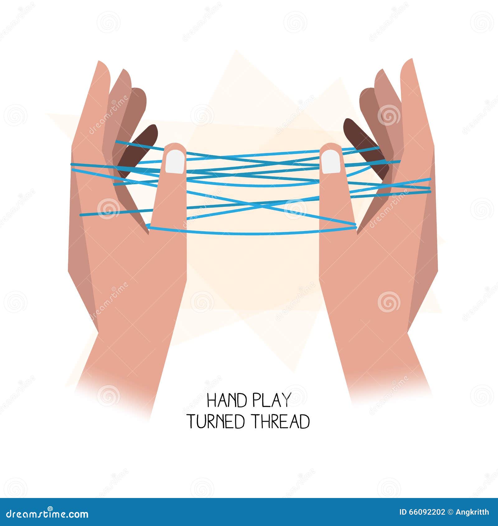 Hand play. Turned thread - stock illustration. Illustration of ...