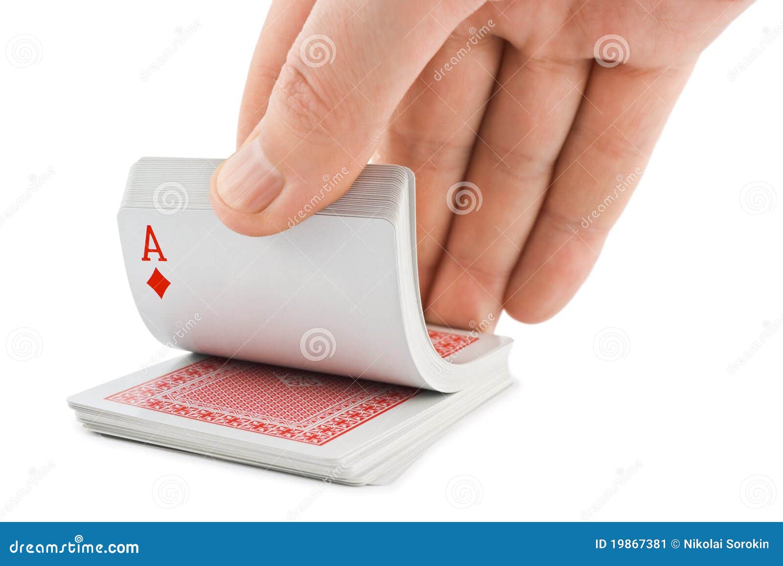 Hand and playing cards stock image. Image of open, macro - 19867381
