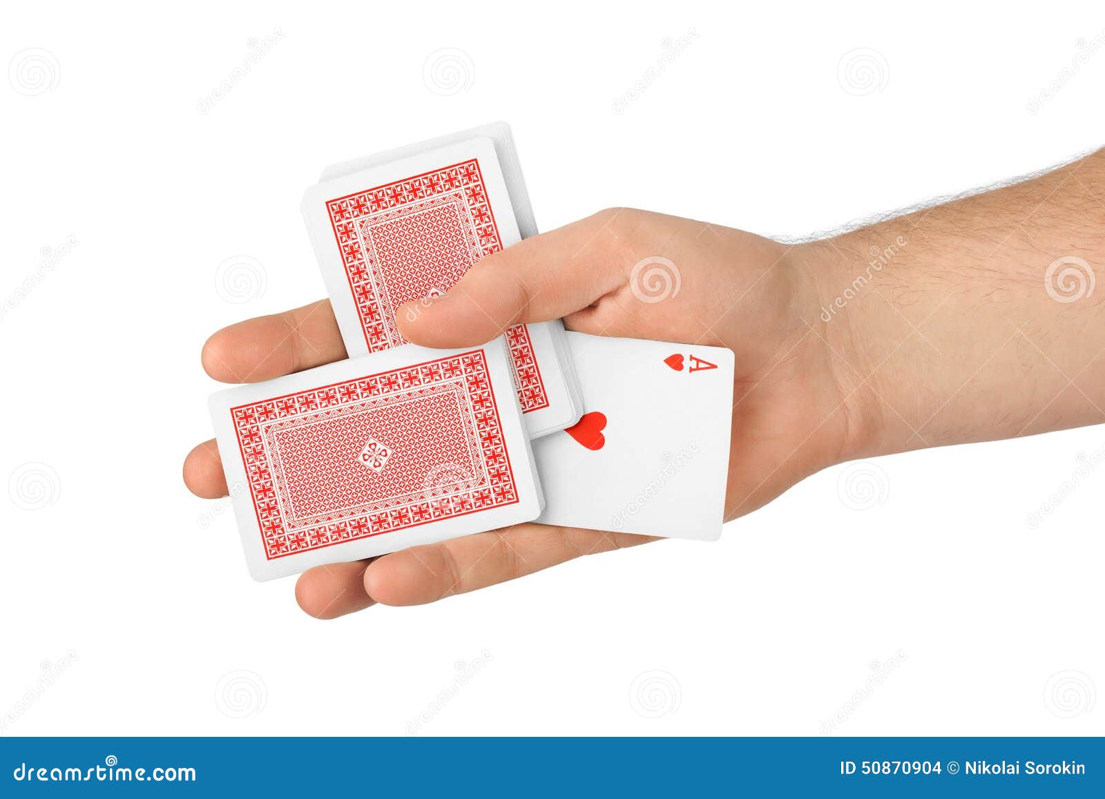 Hand and playing cards stock photo. Image of gamble, magic - 50870904