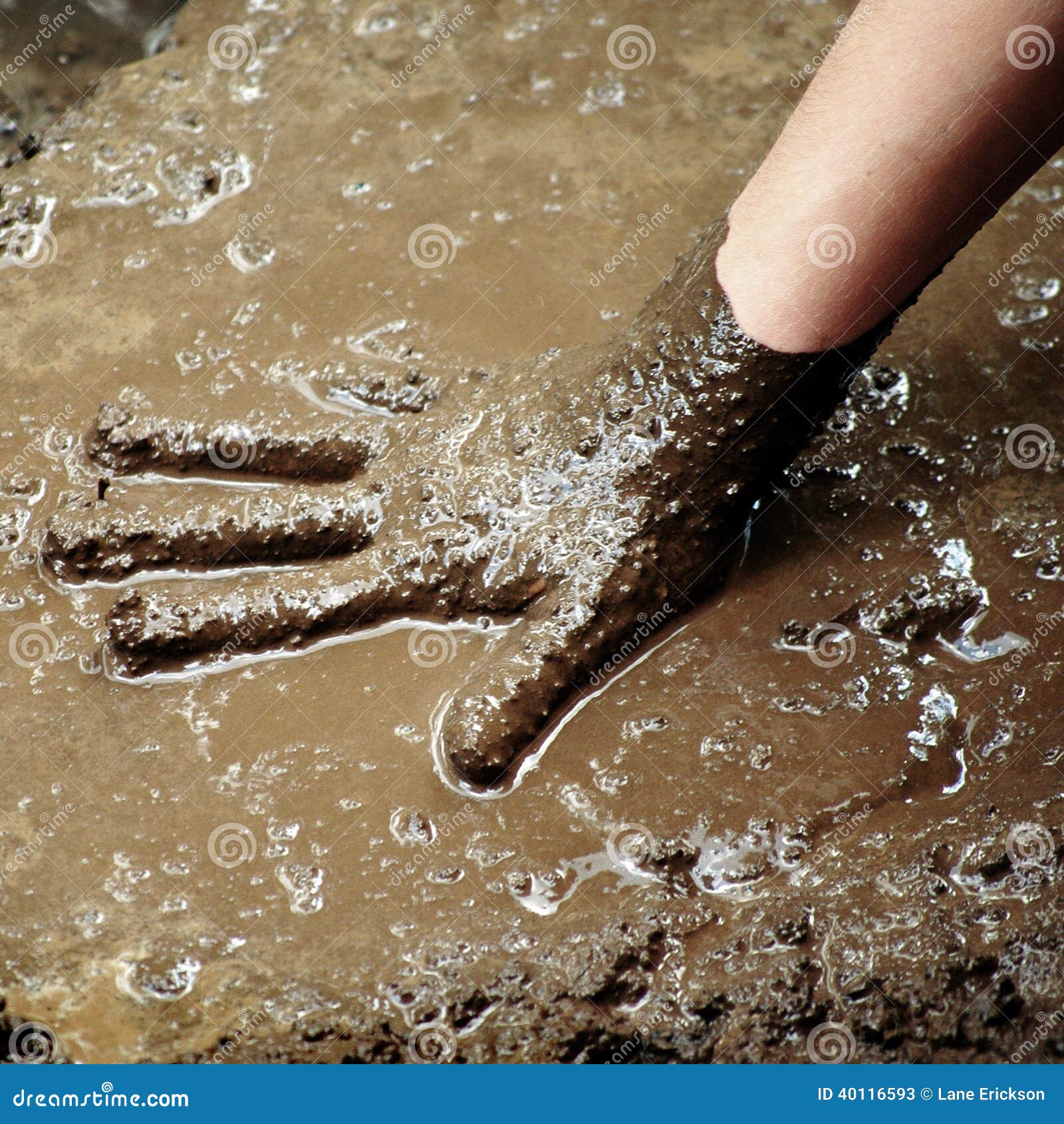 Hand Playing in Mud Creative Stock Image - Image of outdoor, molding ...