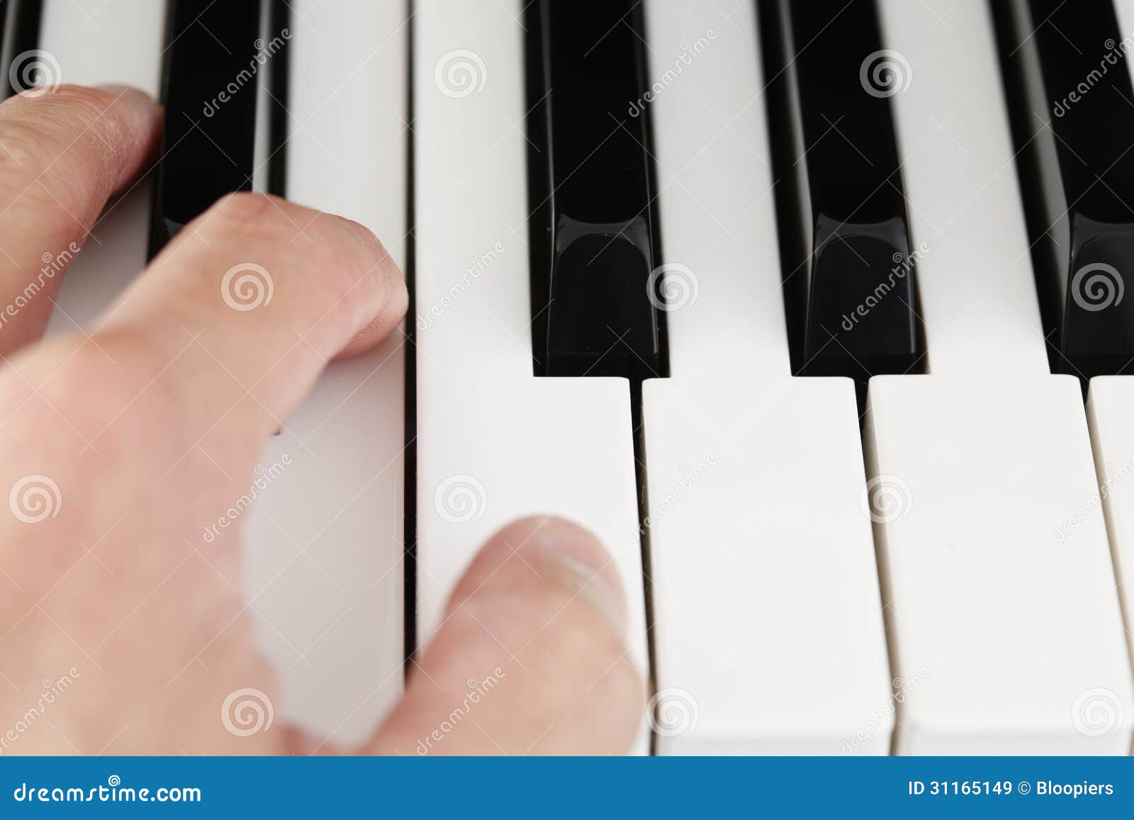 Hand playing piano stock image. Image of music, closeup - 31165149
