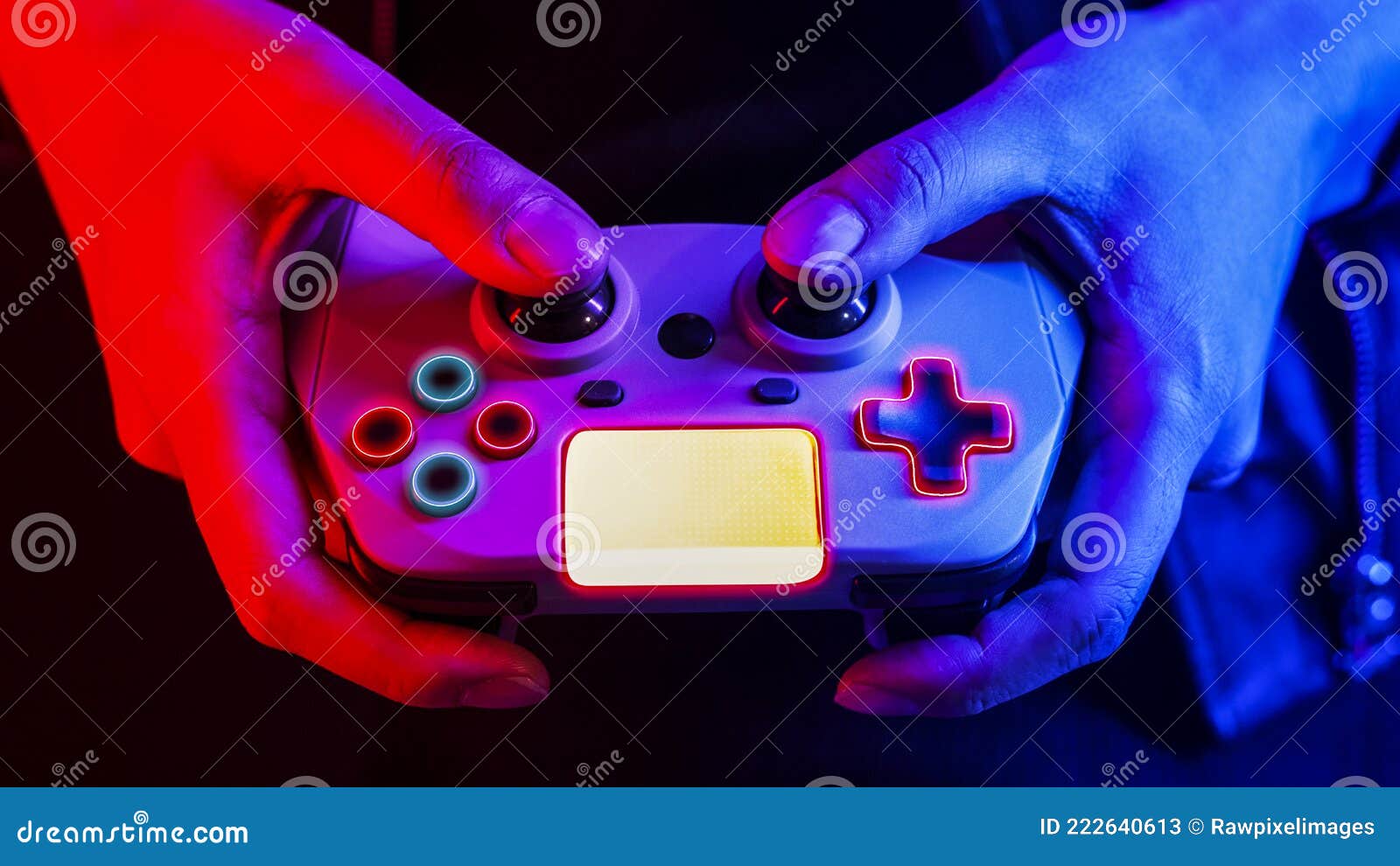 Hand Playing Video Game Using a Game Console Entertainment Technology ...