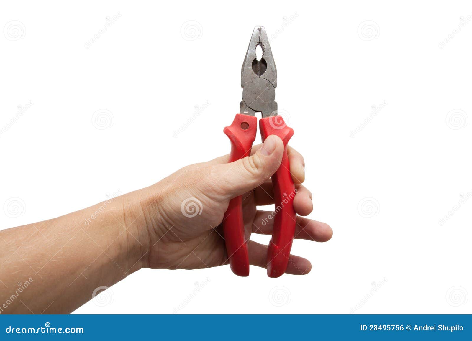 Hand with pliers stock photo. Image of hand, necklace - 28495756