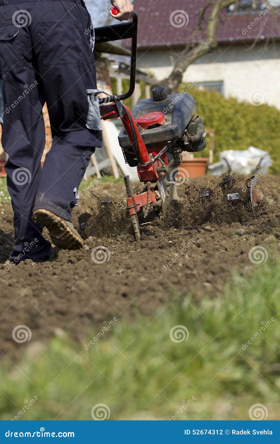 Hand plowing. stock photo. Image of machinery, rotator - 52674312