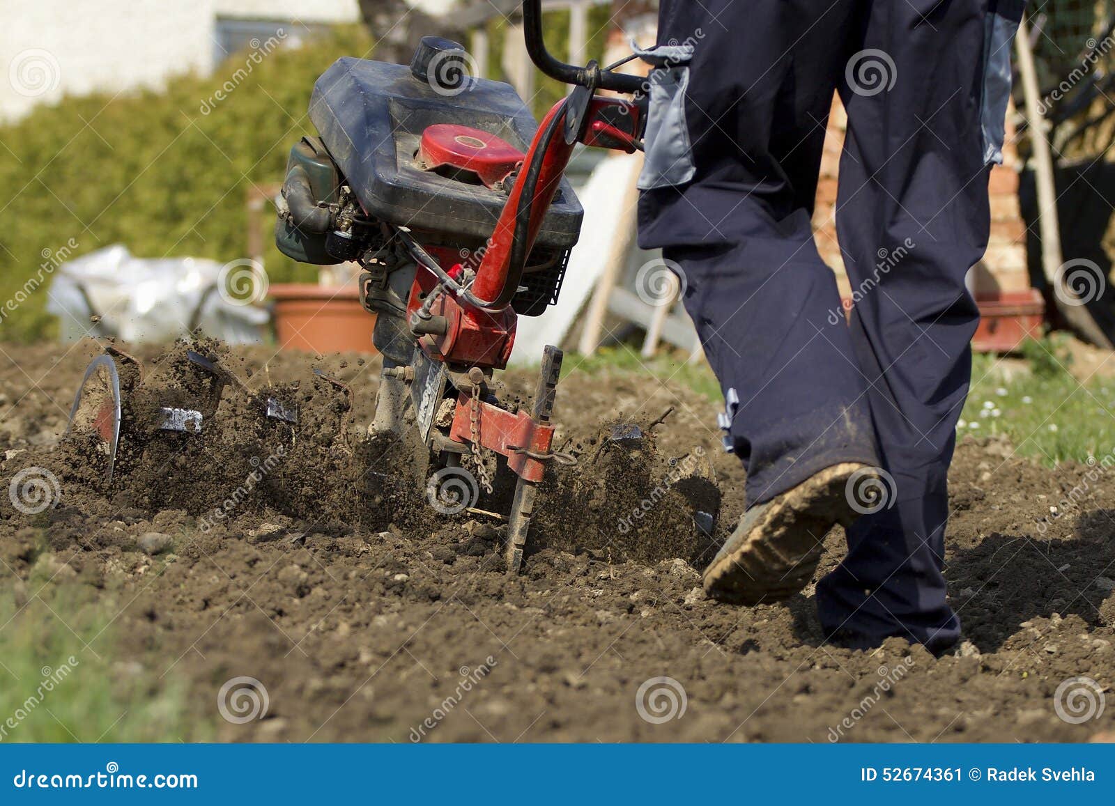 Hand plowing. stock image. Image of garden, closeup, rural - 52674361