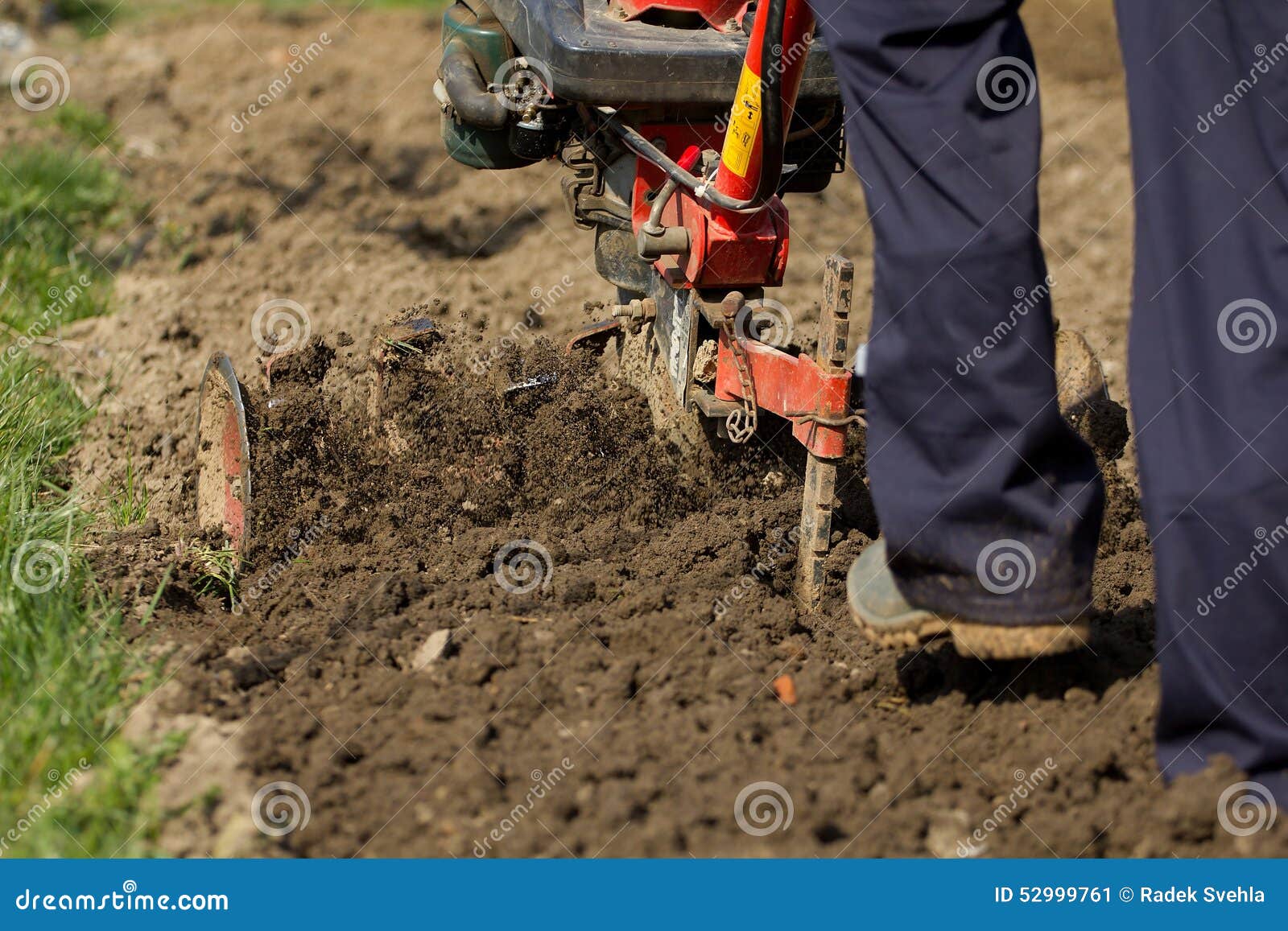 Hand plowing. stock image. Image of plant, plow, loam - 52999761