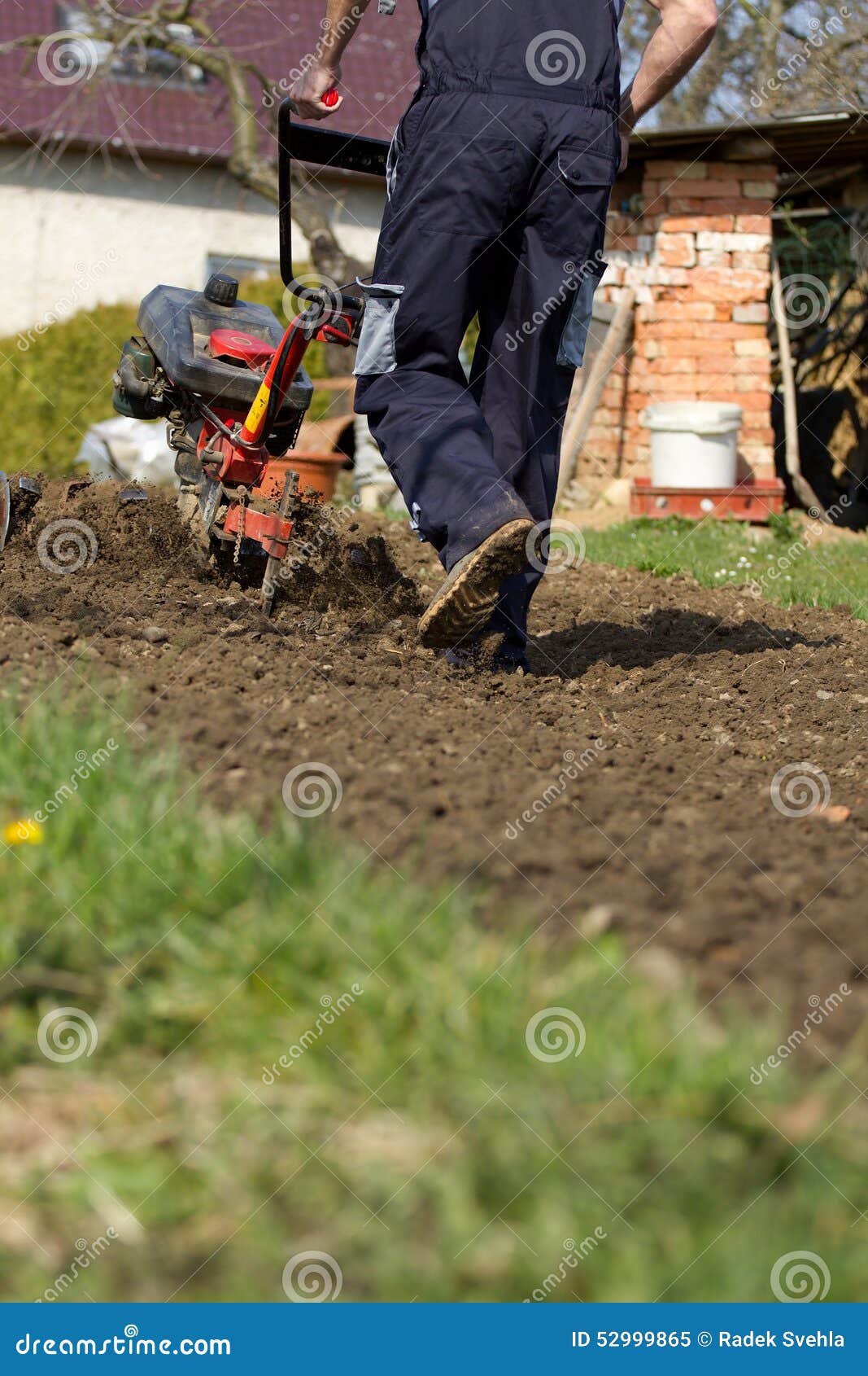 Hand plowing. stock image. Image of plant, planting, detail - 52999865