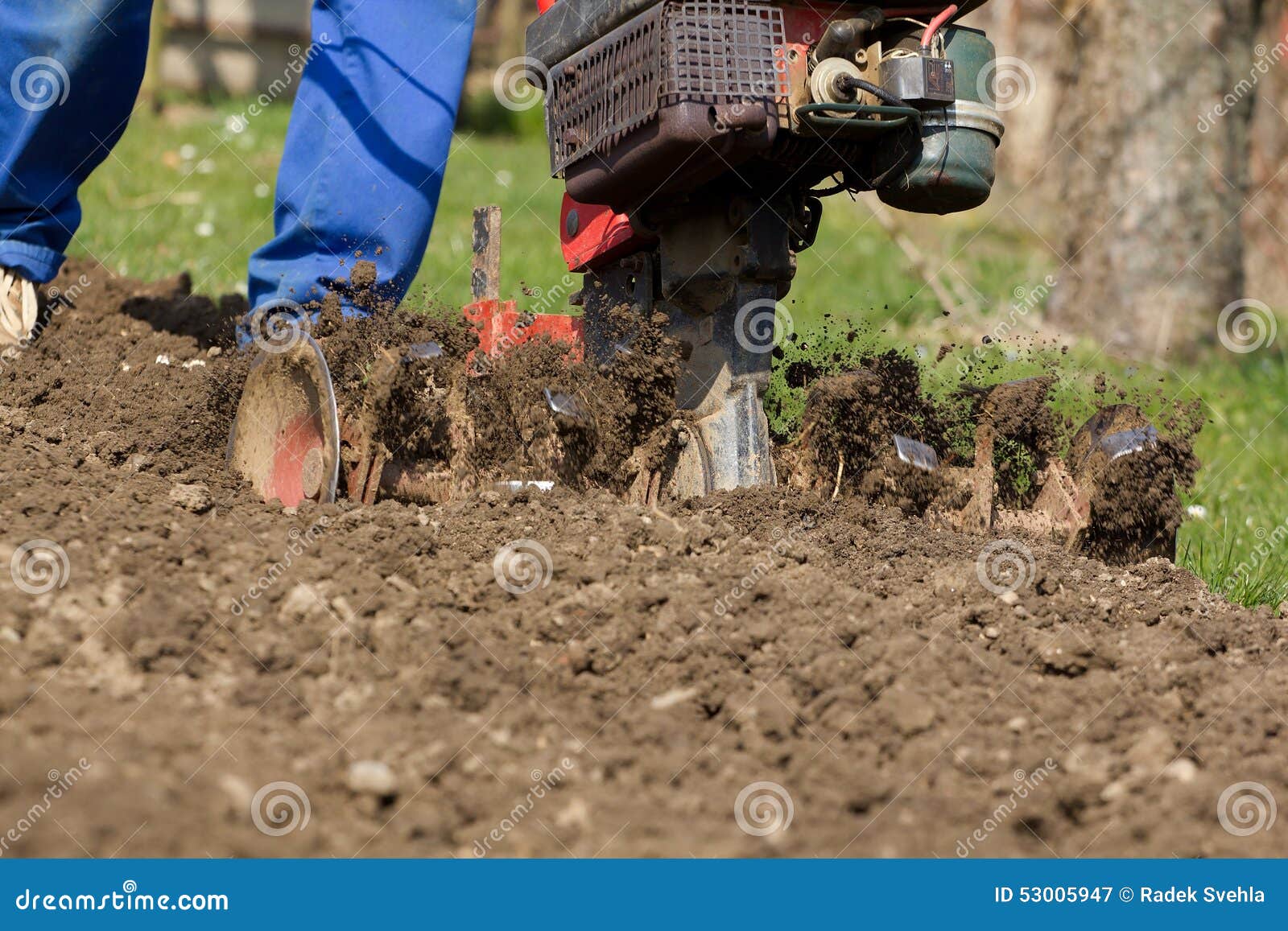 Hand plowing. stock image. Image of equipment, plow, loam - 53005947