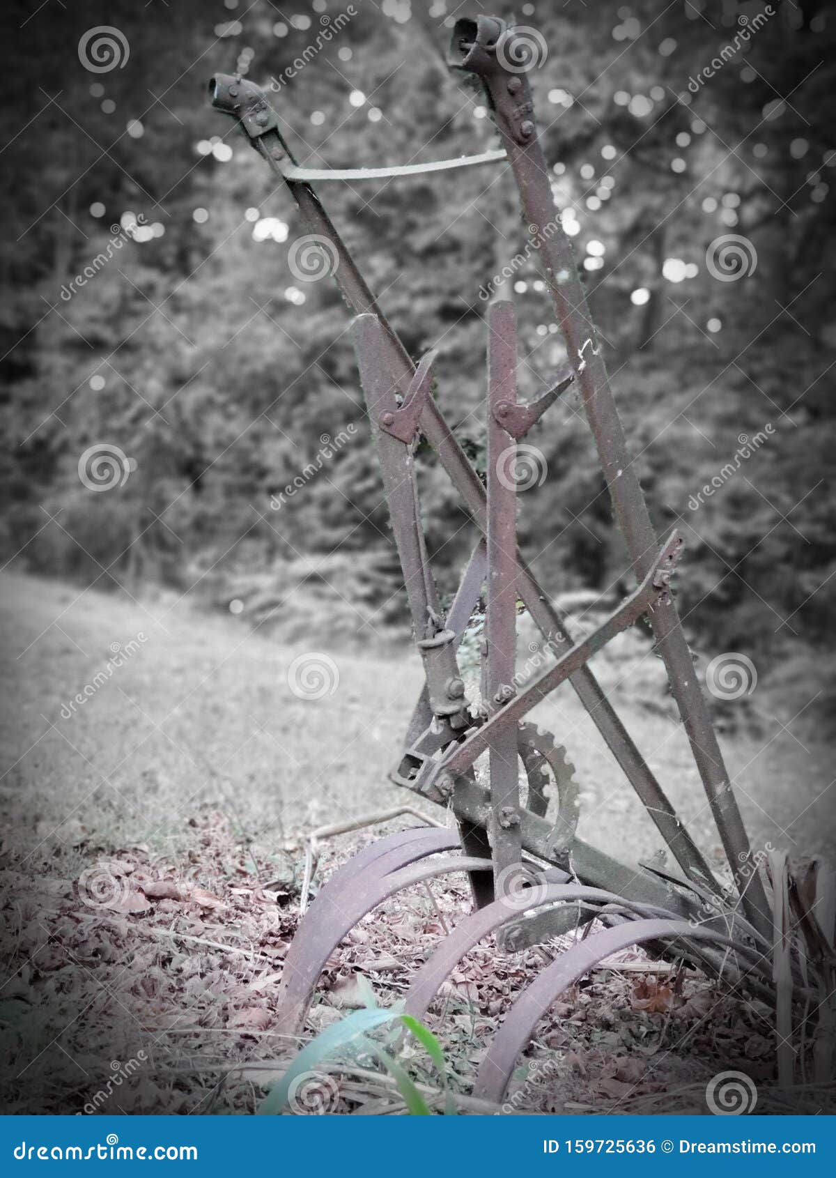 Hand plowing. stock photo. Image of plow, garden, hand - 159725636