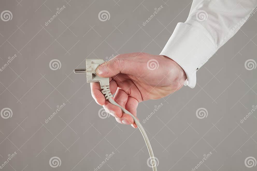 Hand and plug stock image. Image of wire, electricity - 22964709