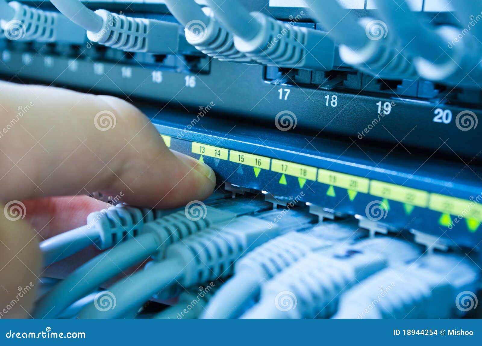 Hand Plugging Network Cable Stock Photo - Image of wired, network: 18944254