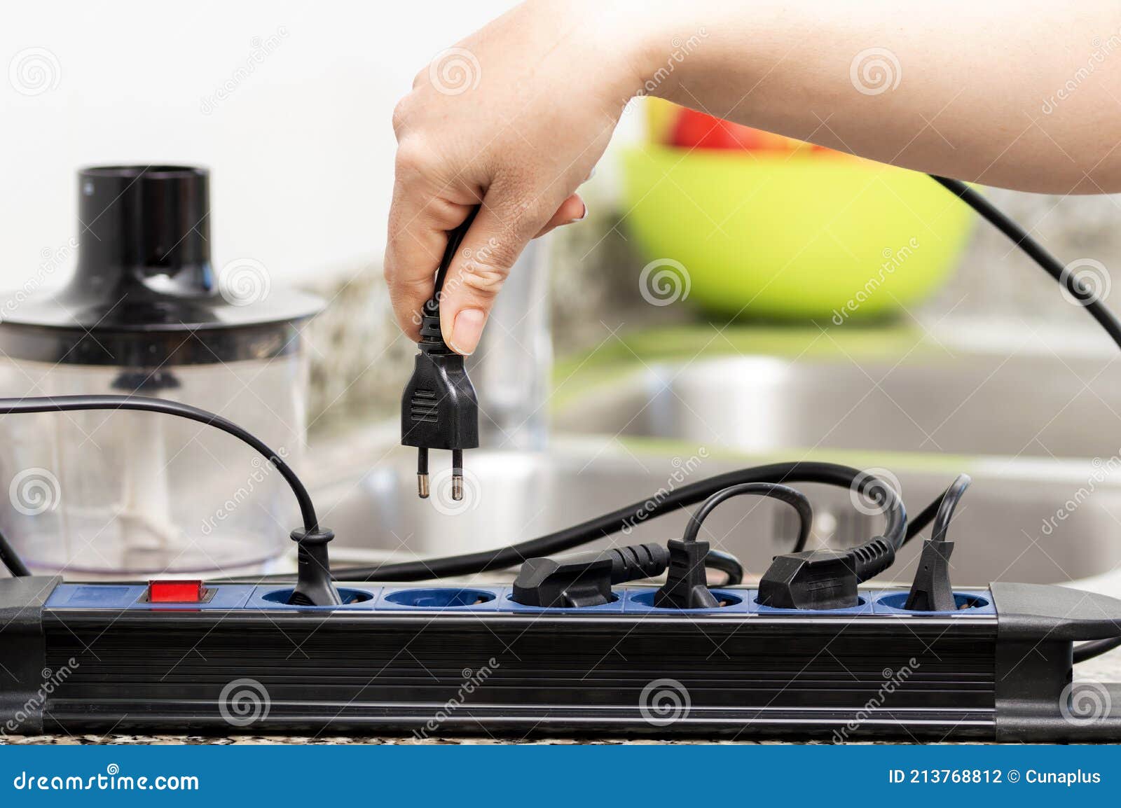 Hand Plugging a Plug in an Electrical Socket Stock Photo - Image of ...