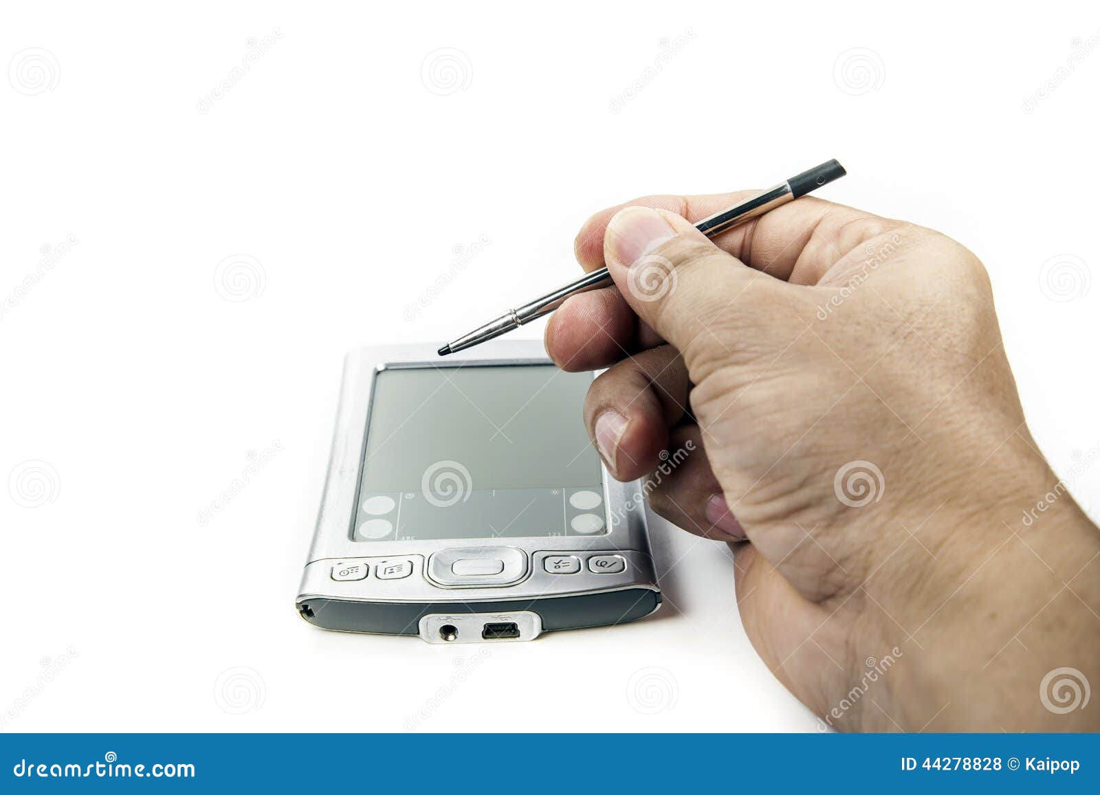 Hand with Pocket PC stock photo. Image of business, computer - 44278828