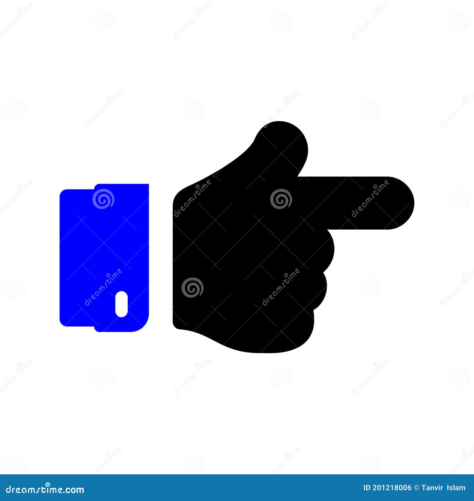 Point Right Hand Gesture Linear Icon. Thin Line Illustration. Index ...