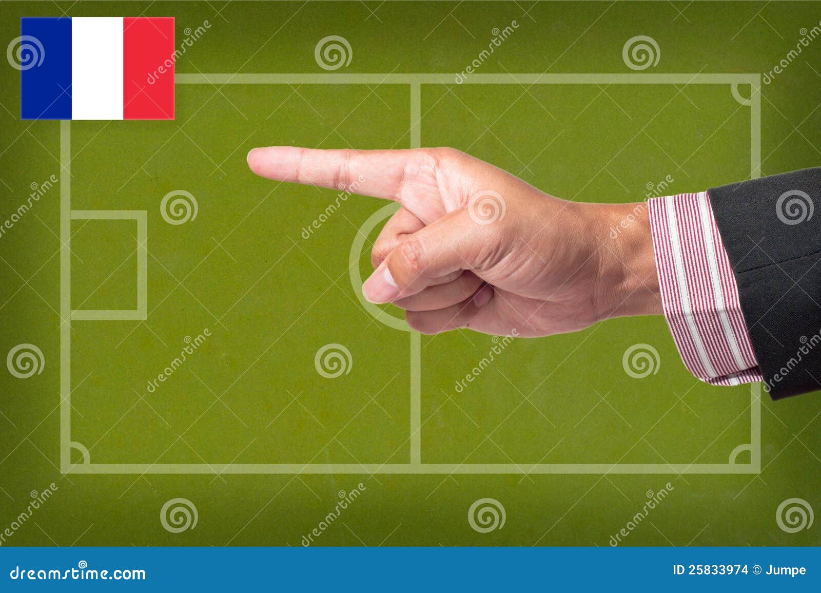 Hand Point a soccer game stock photo. Image of concept - 25833974