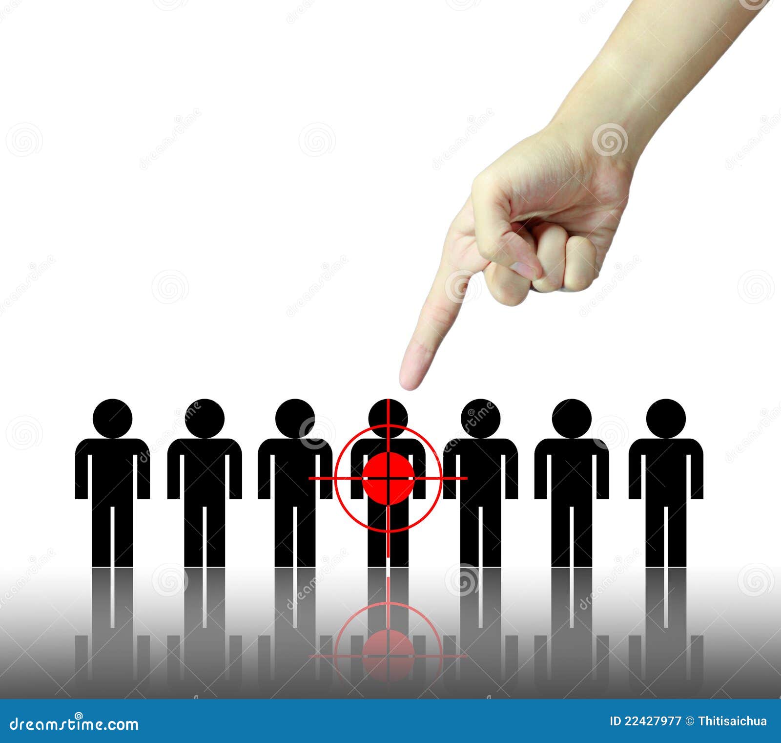 Hand Point To Target People Stock Illustration - Illustration of body ...