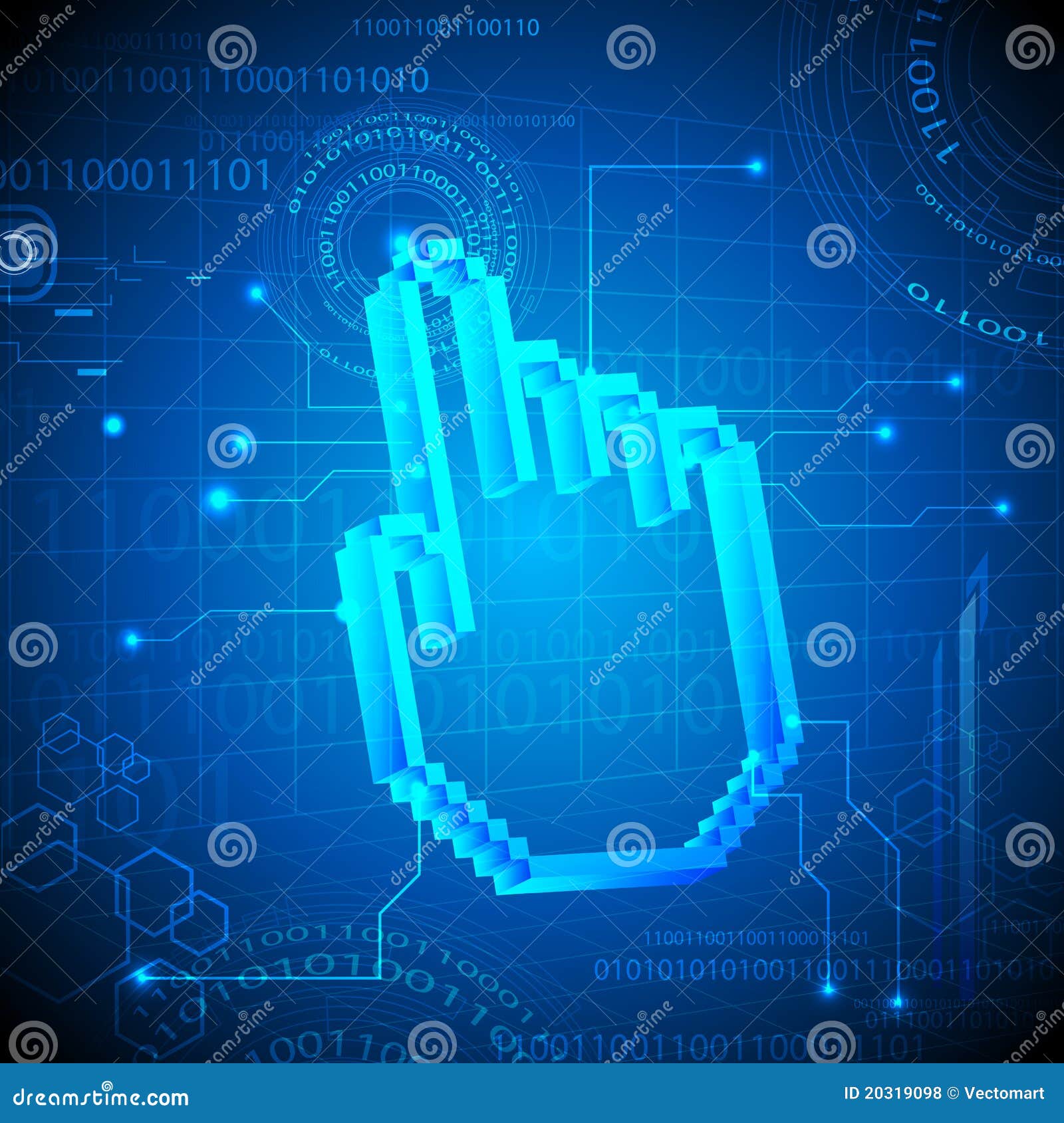 Hand Pointer Click Icon. Cursor Button Finger Click Mouse Touch Symbol ...