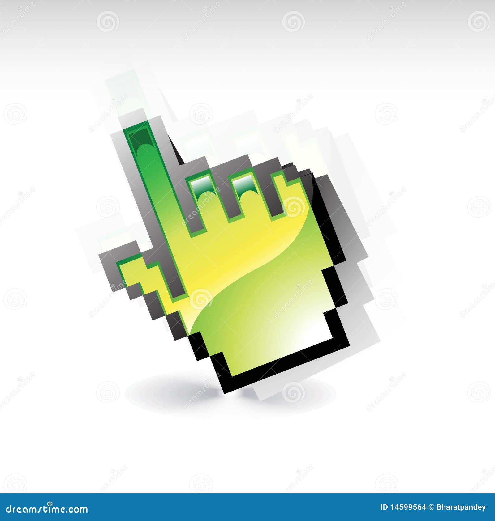 Hand pointer cursor stock vector. Illustration of communications - 14599564