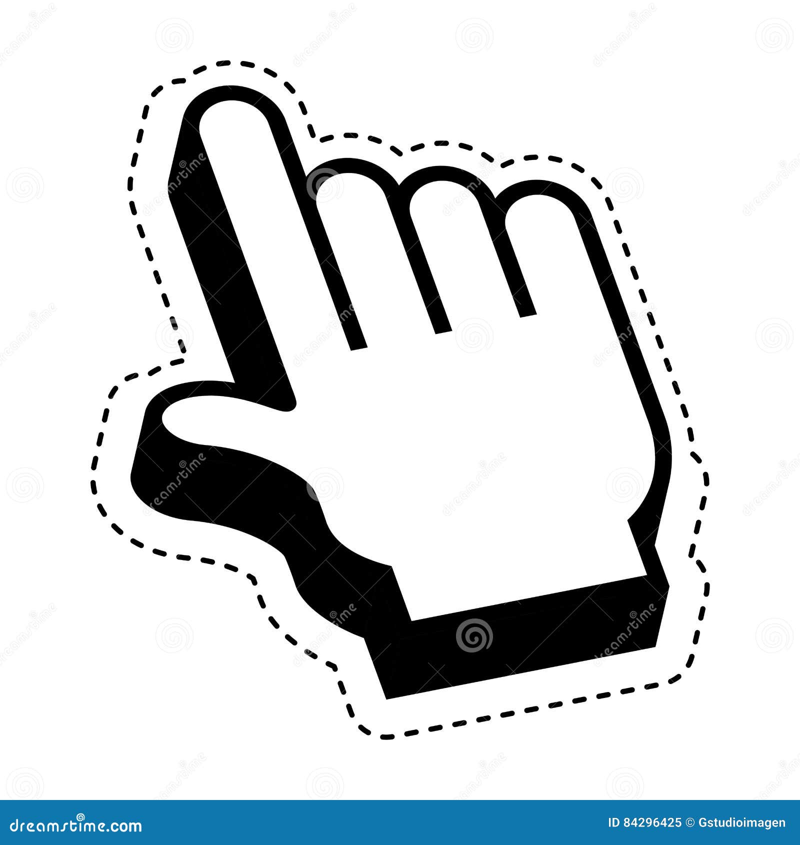 Hand pointer cursor icon stock illustration. Illustration of choice ...