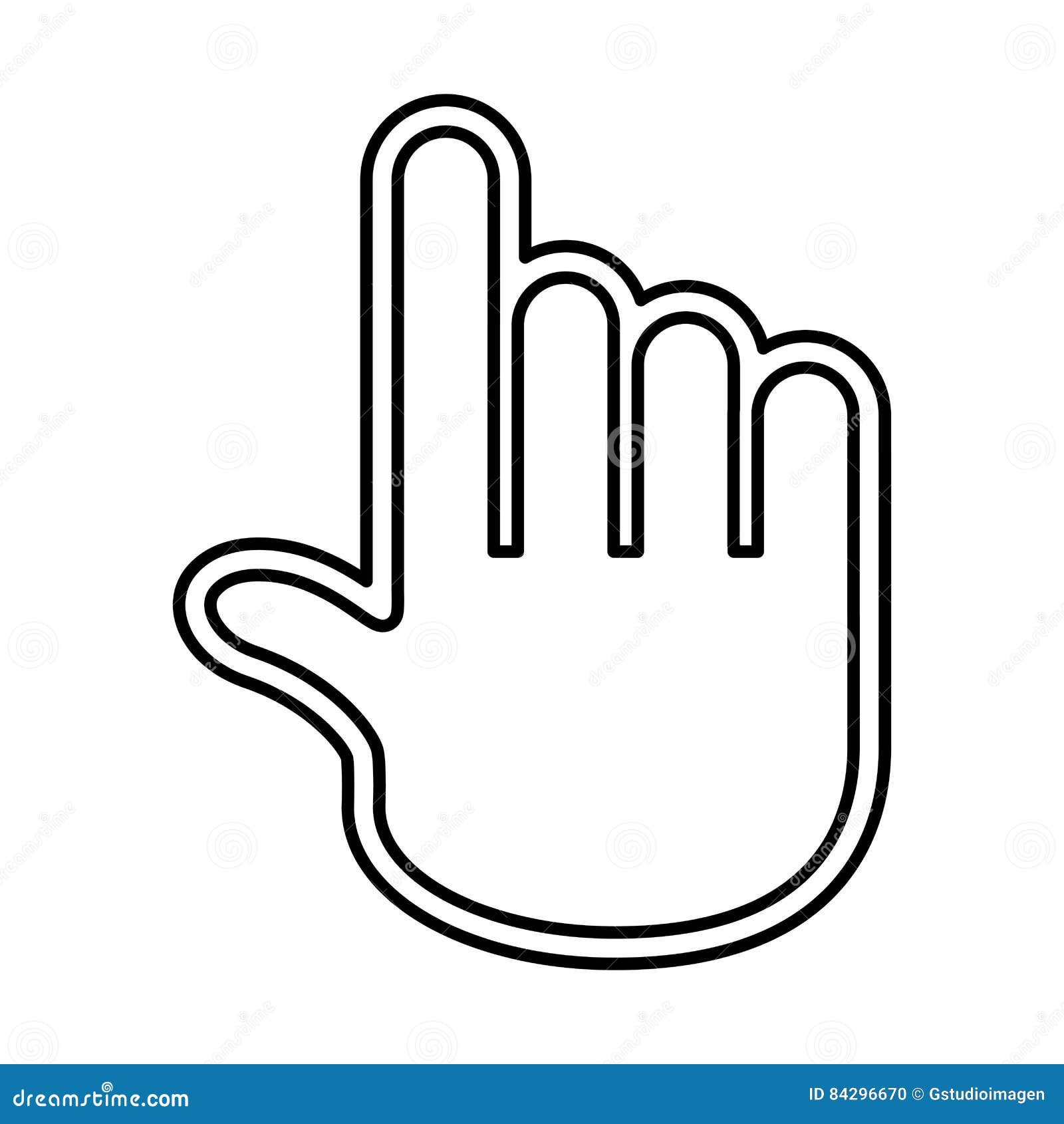 Hand pointer cursor icon stock illustration. Illustration of hand ...