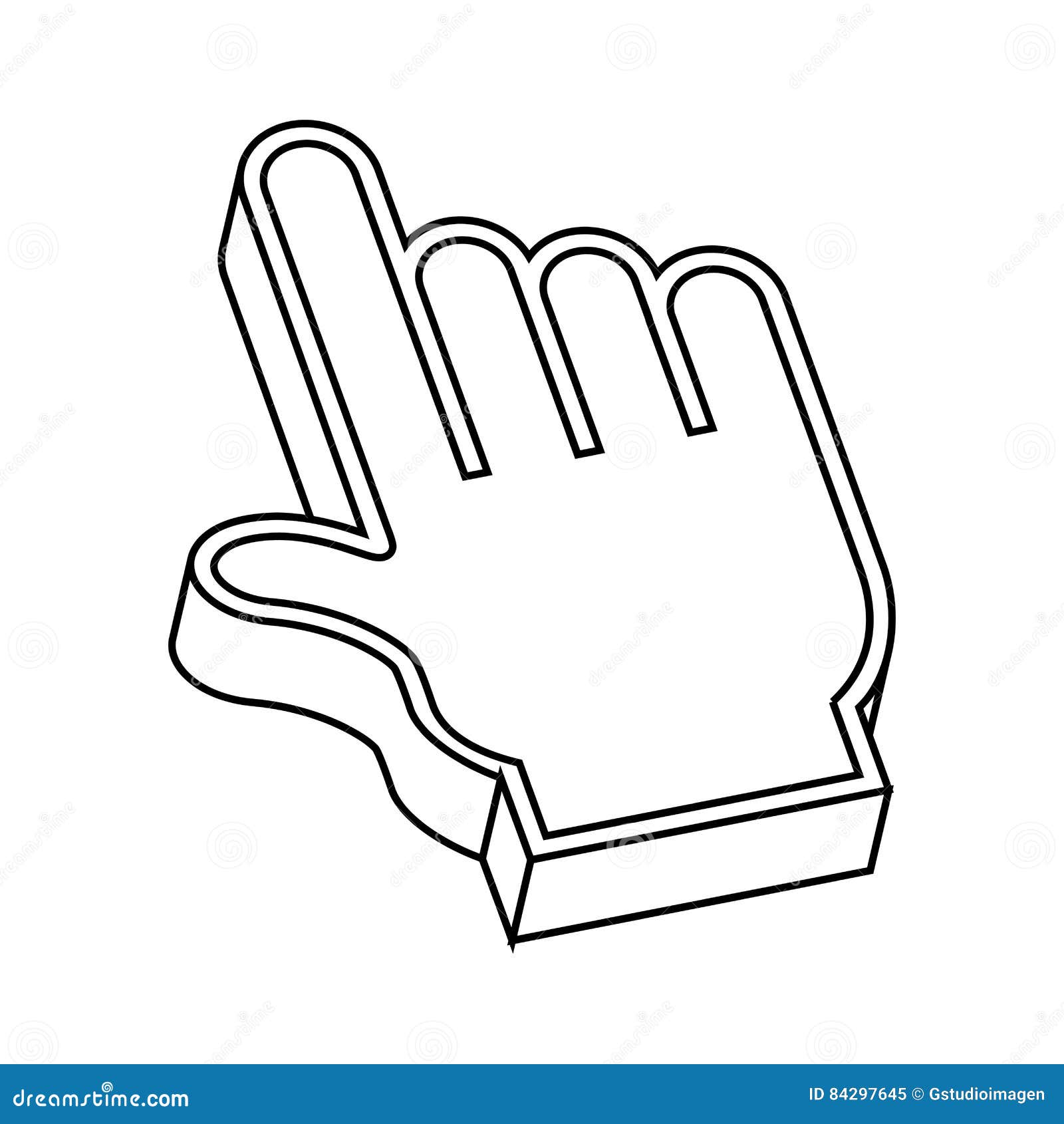 Hand pointer cursor icon stock illustration. Illustration of ...