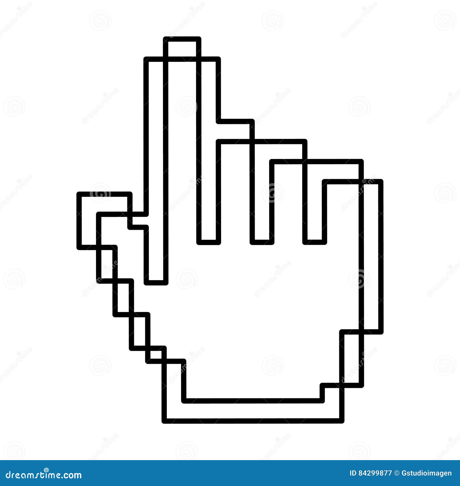 Hand pointer cursor icon stock illustration. Illustration of touch ...