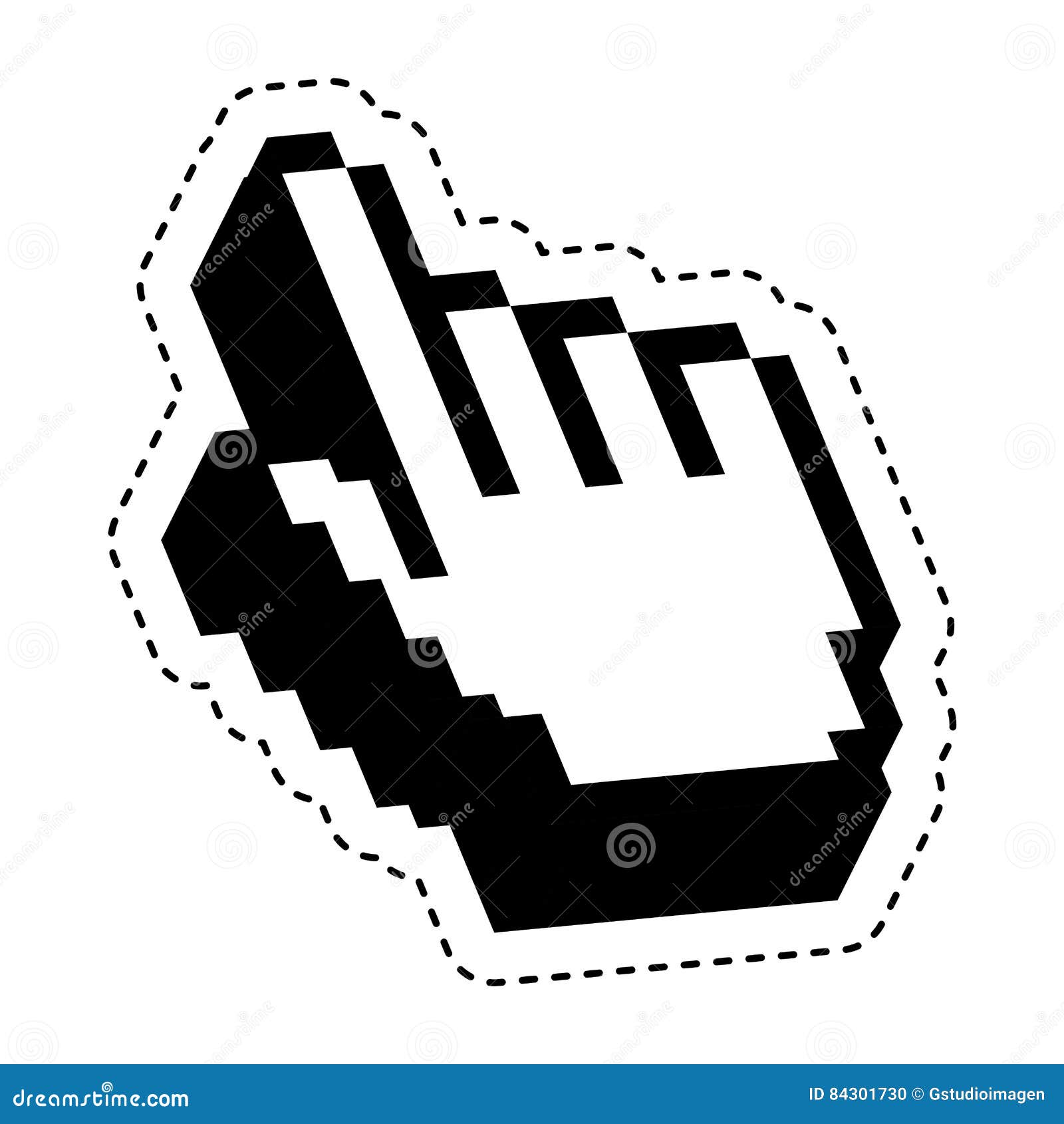 Hand pointer cursor icon stock illustration. Illustration of finger ...