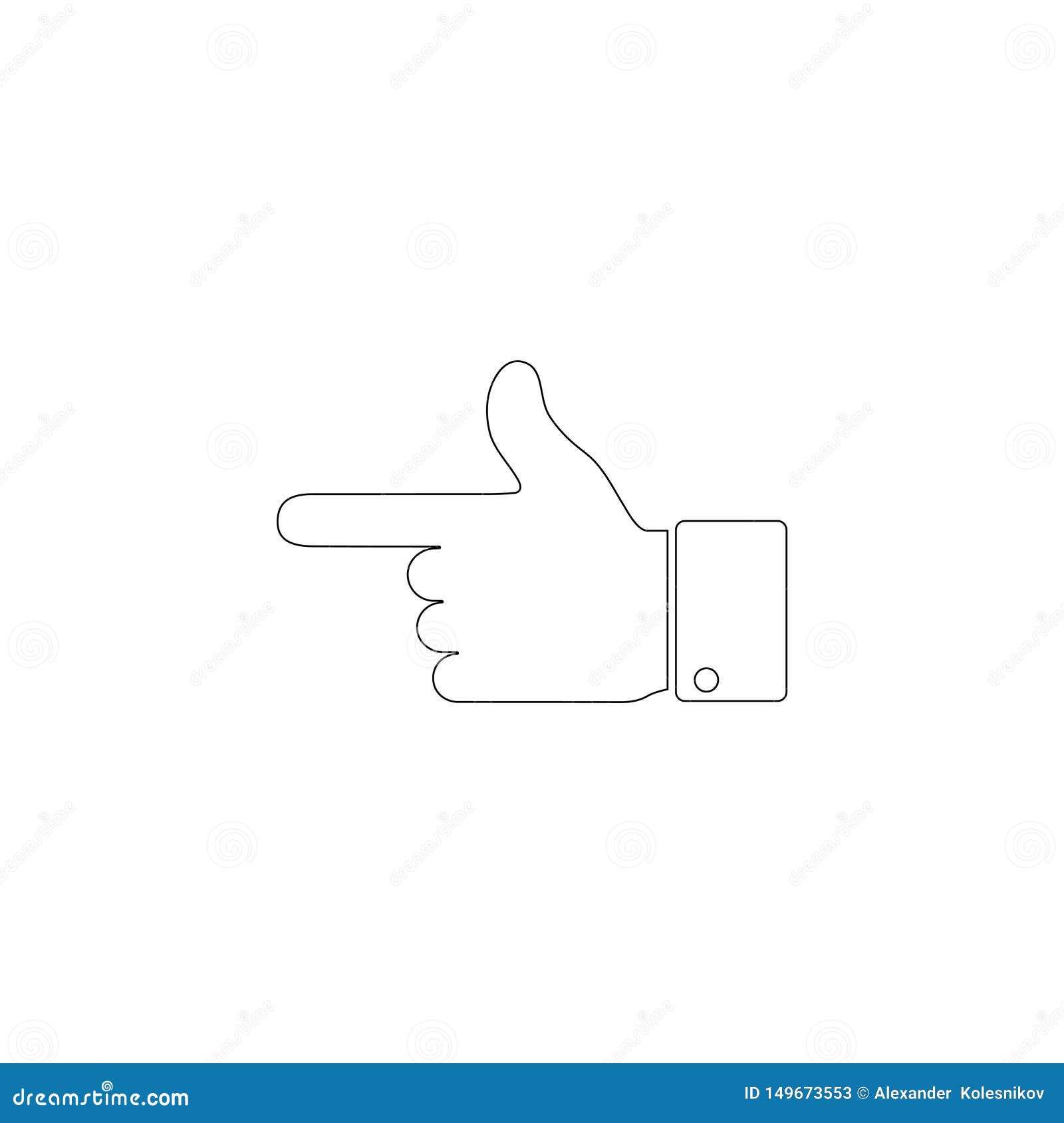 Hand Pointer. Flat Vector Icon Stock Vector - Illustration of hand ...