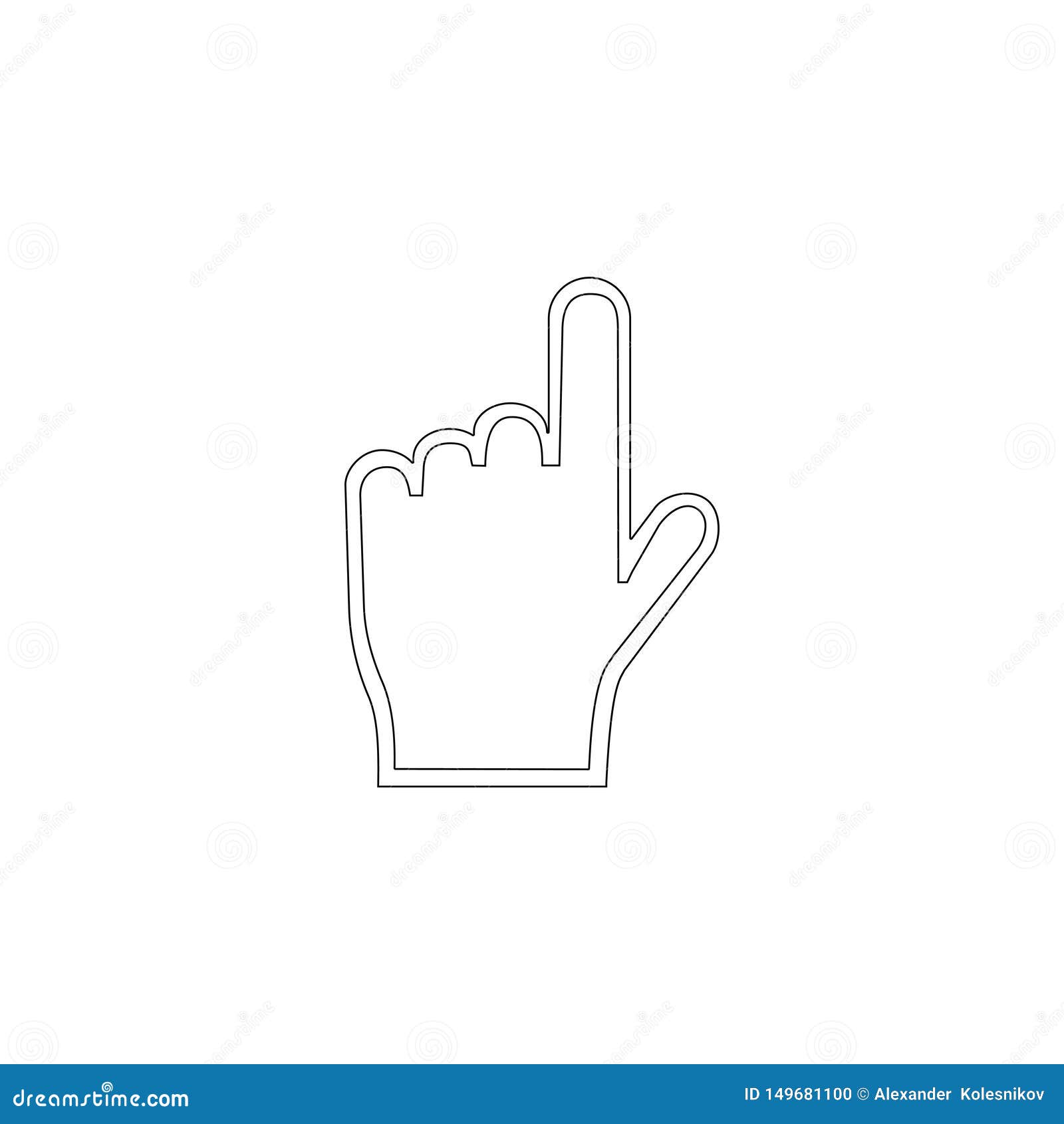 Hand Pointer. Flat Vector Icon Stock Vector - Illustration of design ...