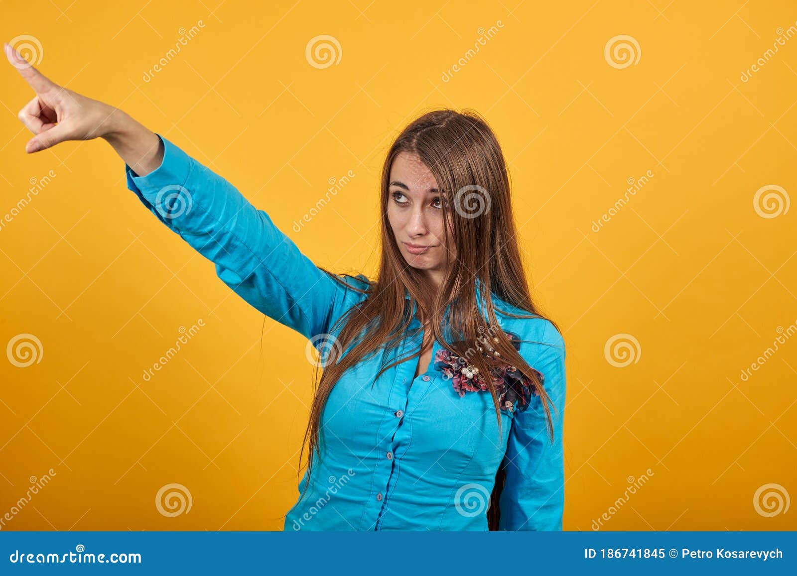 Hand Pointer with Forefinger Pointing Forward. Index Finger To Show ...