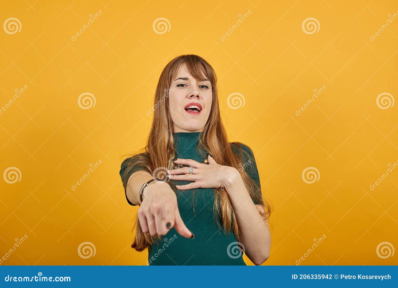 Hand Pointer with Forefinger Pointing Forward. Index Finger To Show ...