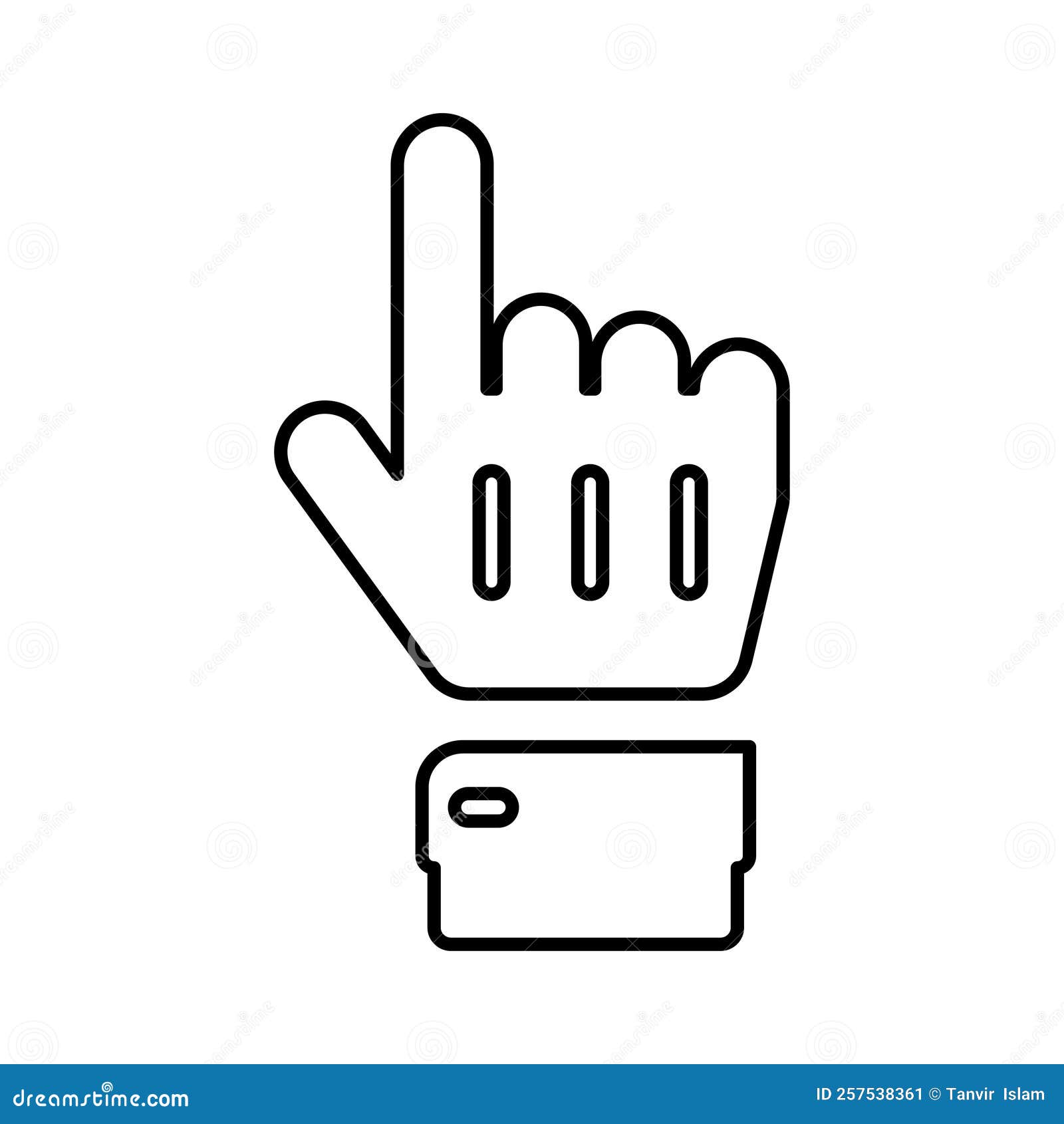 Hand Pointer Icon stock vector. Illustration of hand - 257538361