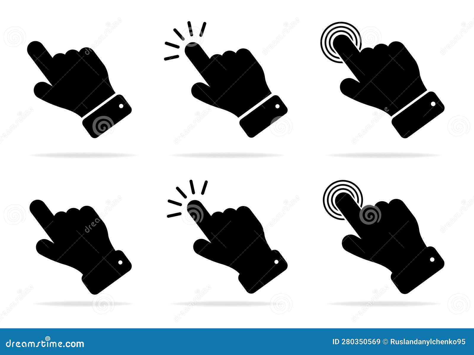 Hand Pointer Icon. Finger Click. Pointer Click. Cursor Arrow Icon ...