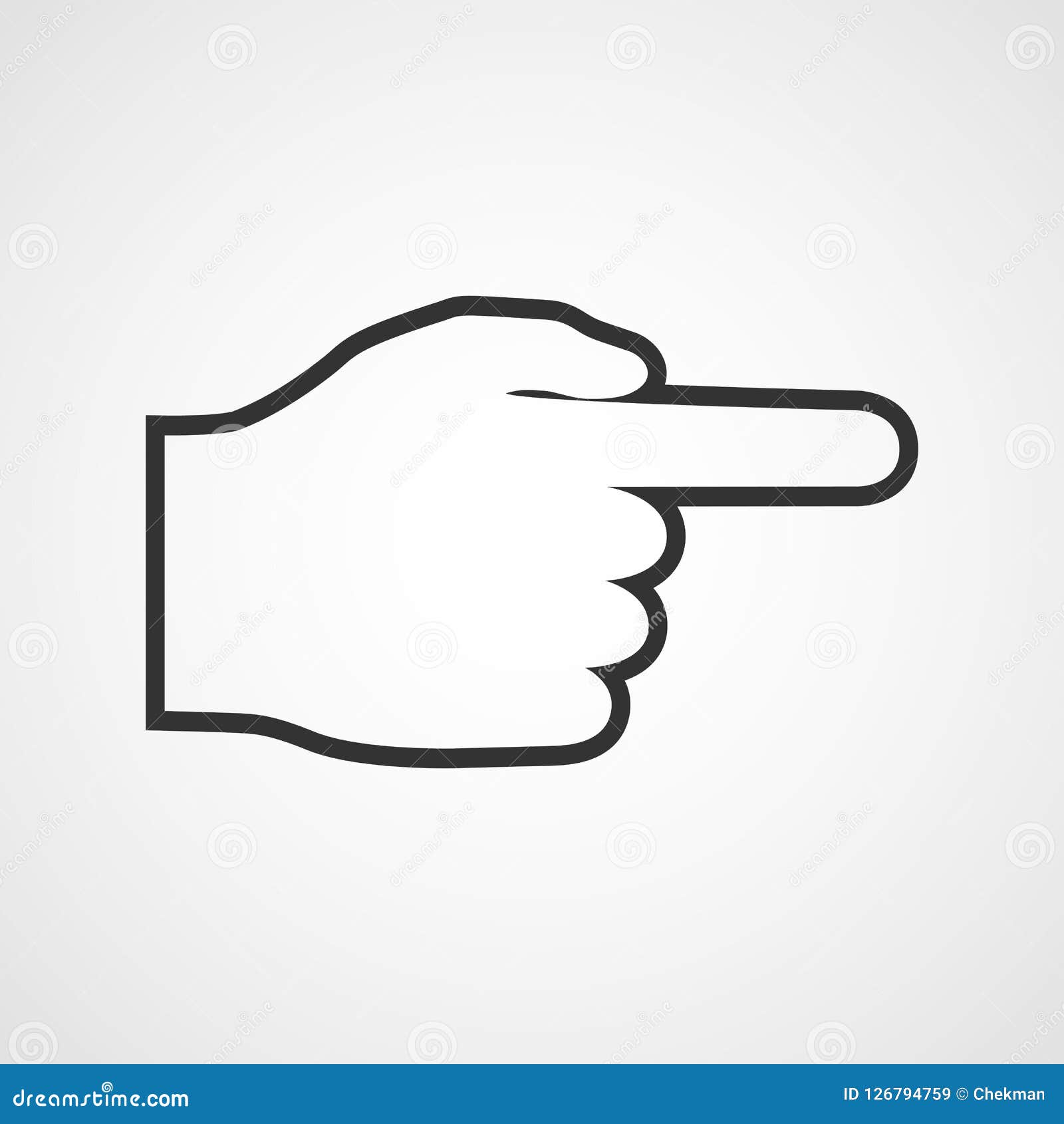 Hand Pointer Icon. Vector Illustration Stock Illustration ...