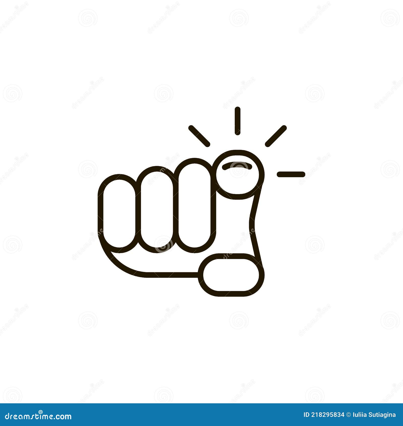 Hand Pointer on You Icon, Point Finger Direction. Cursor Sign with ...