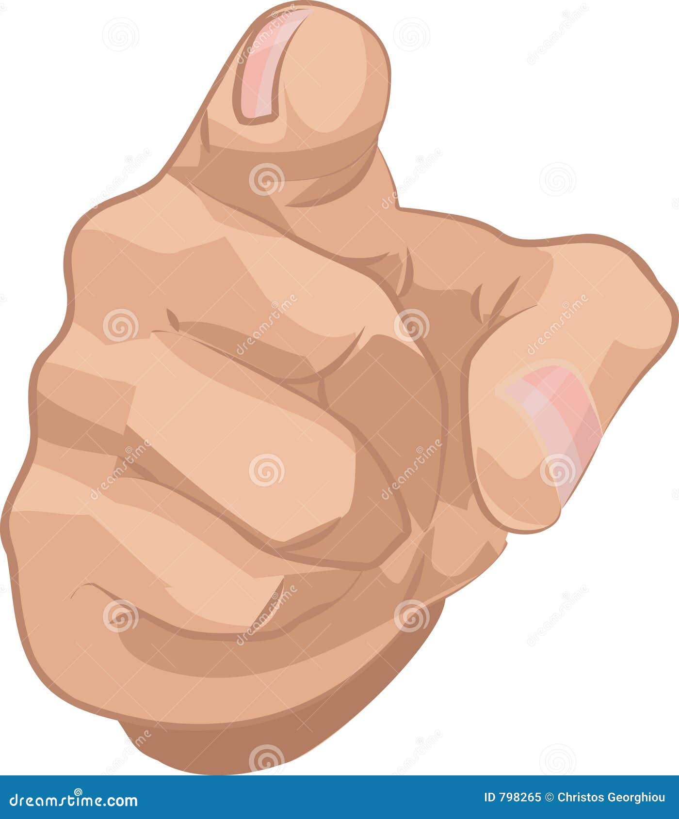 Hand Pointing Cartoon Vector | CartoonDealer.com #798265