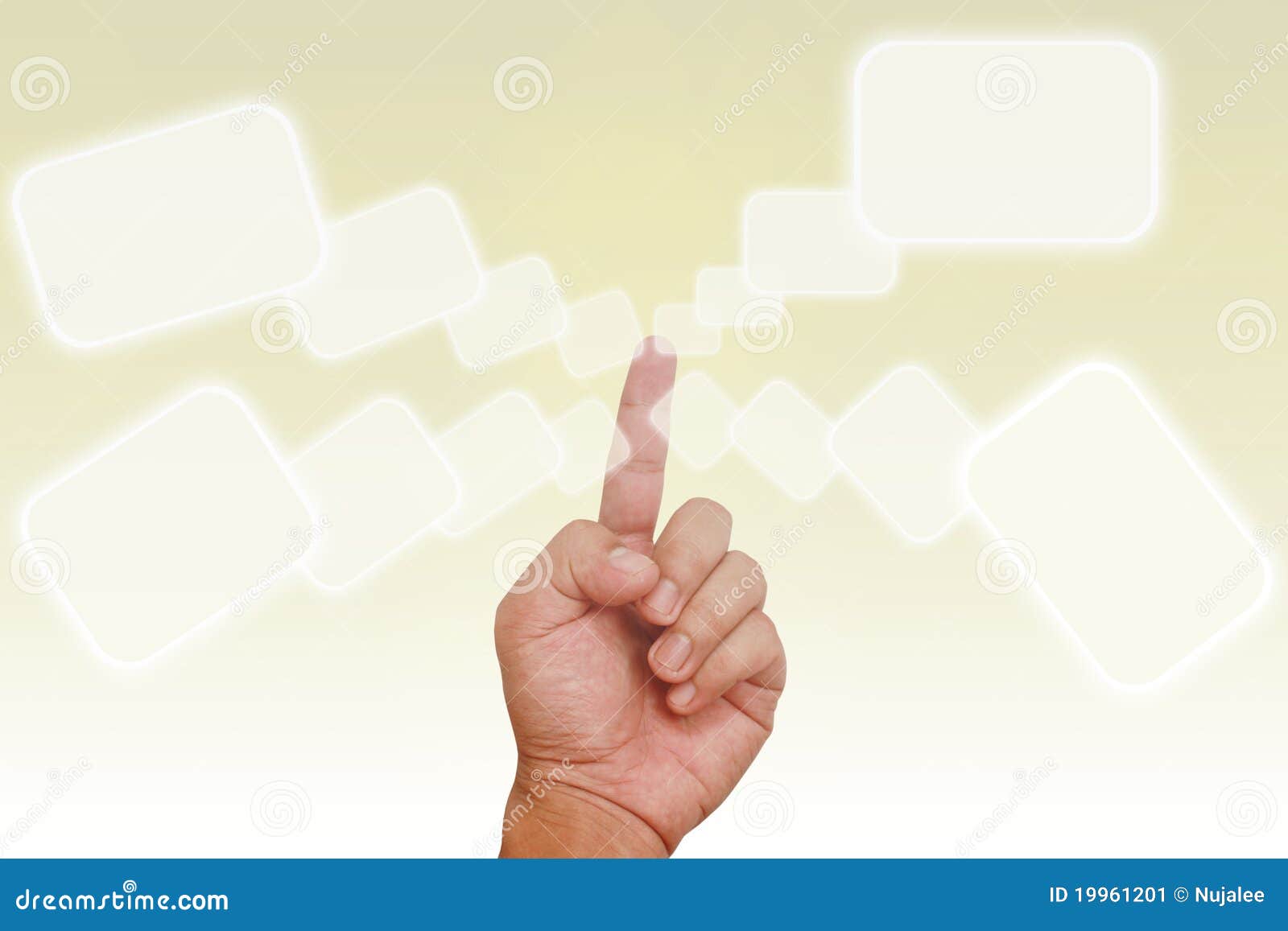 Hand pointing on buttons stock illustration. Illustration of finger ...