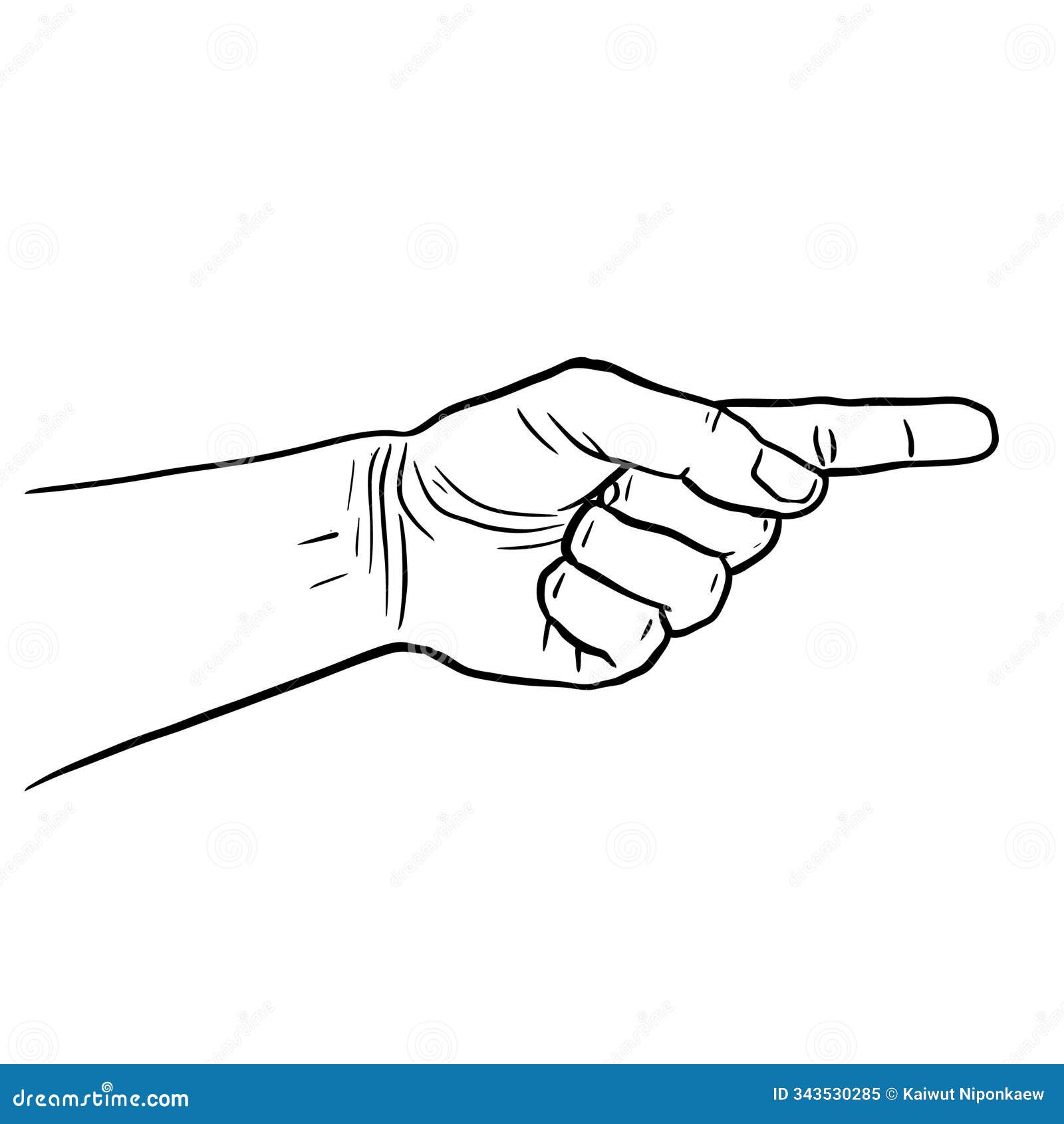 Hand Pointing Direction Finger Vector Stock Vector - Illustration of ...