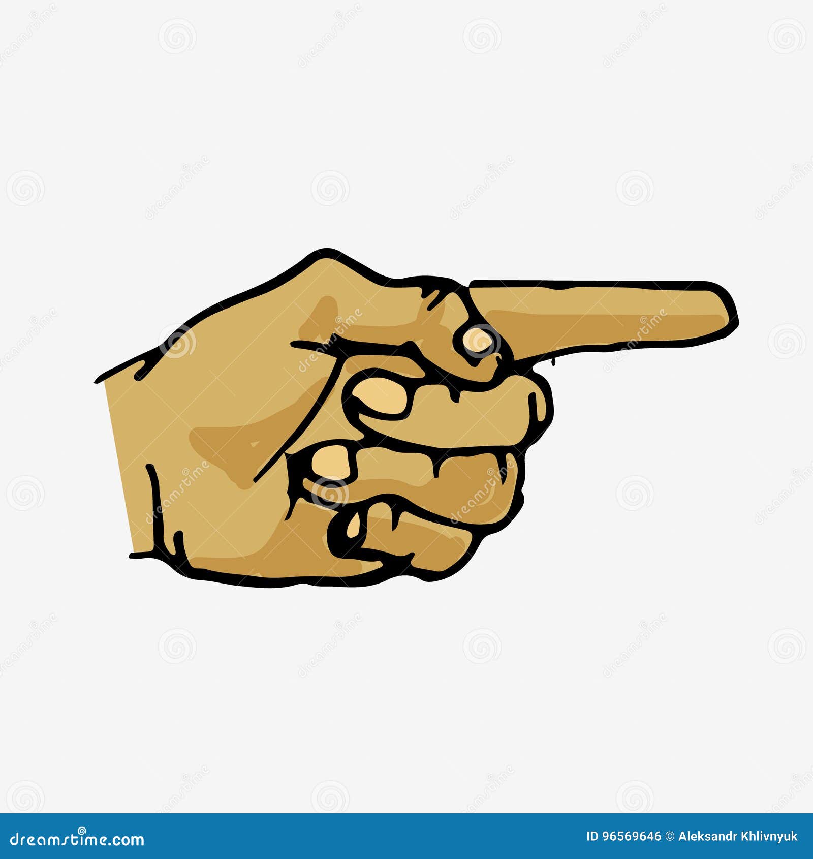 Hand pointing direction stock illustration. Illustration of advertising ...