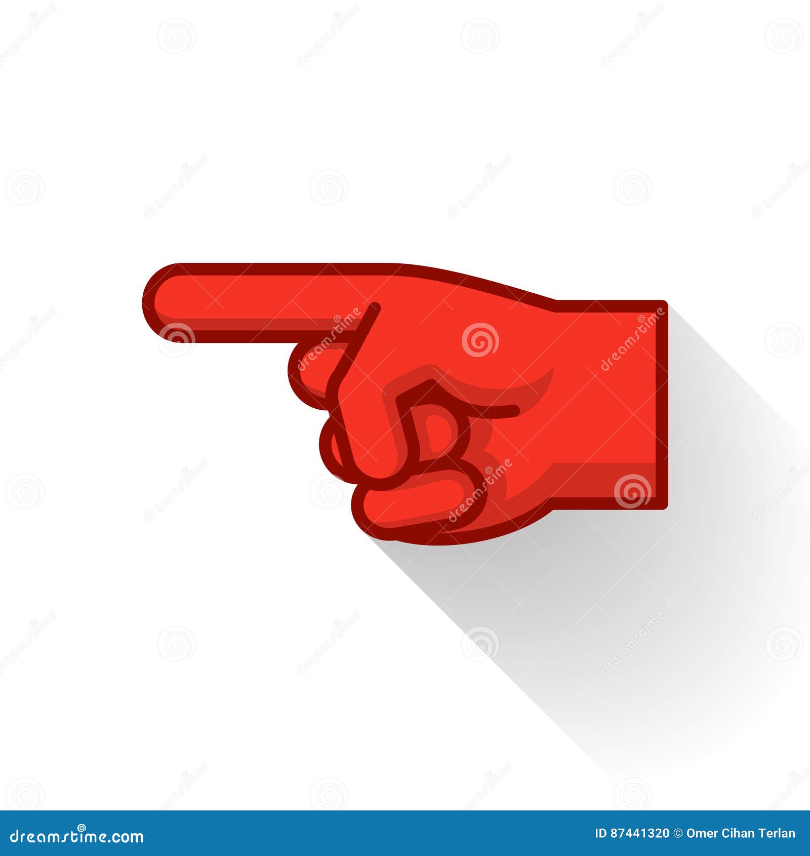 Hand Pointing a Direction stock vector. Illustration of finger - 87441320