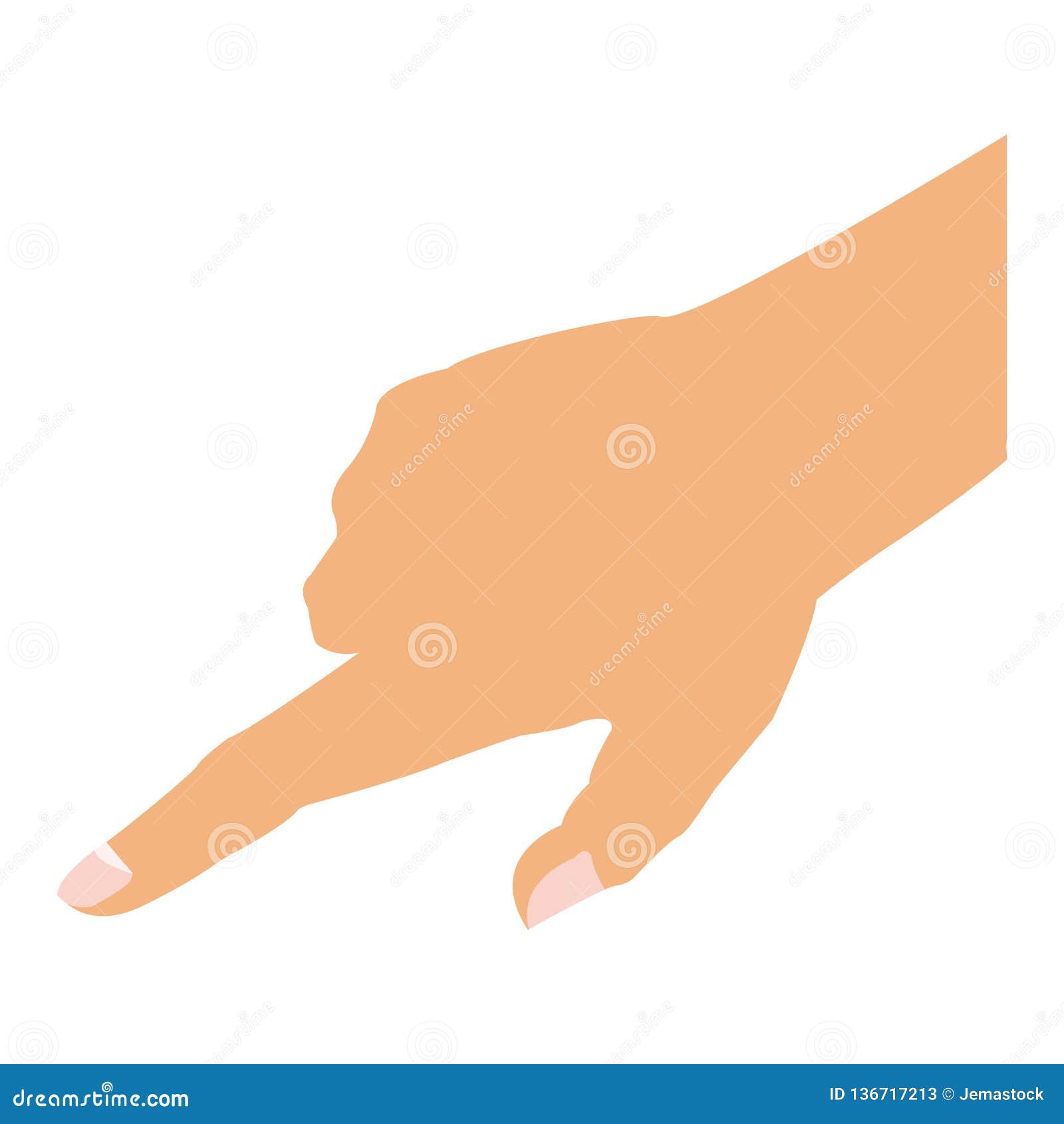 Hand pointing down stock vector. Illustration of person - 136717213