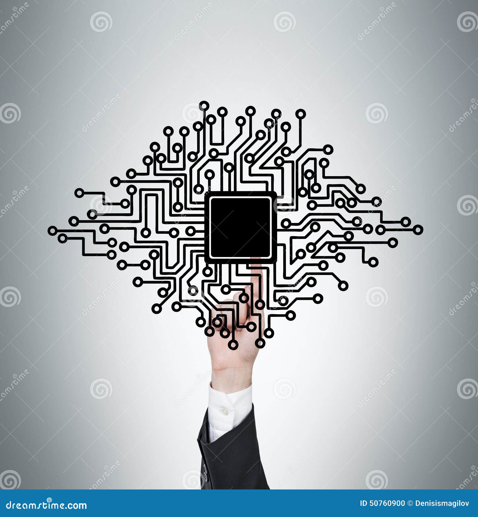 Man Pointing At A Drawing Royalty-Free Stock Photography ...