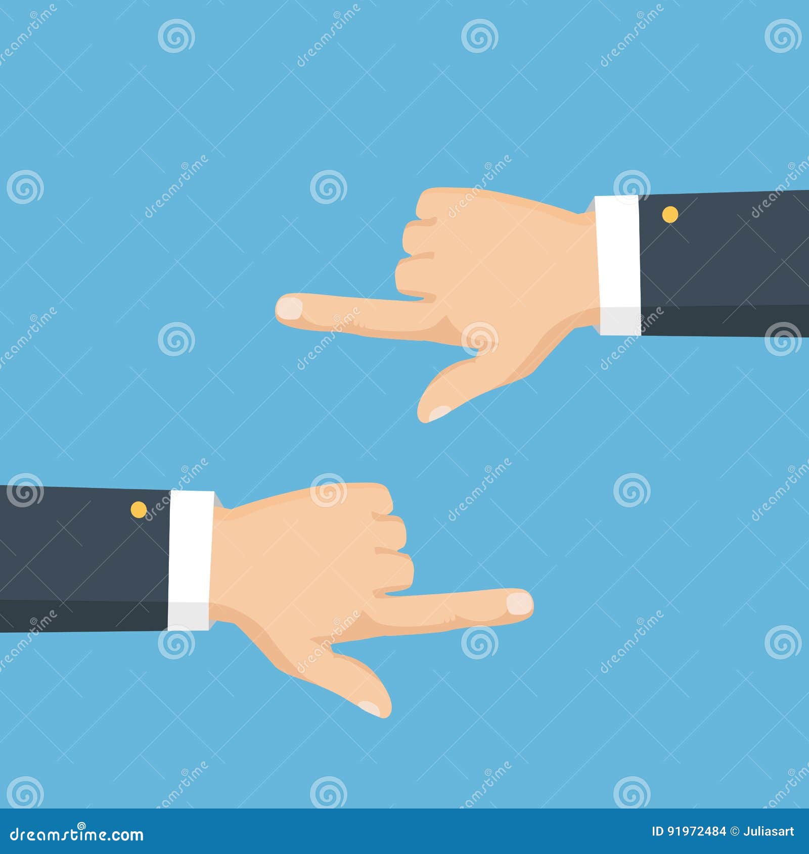 Flat Style. Vector Illustration. Hand with Pointing Finger Stock Vector ...