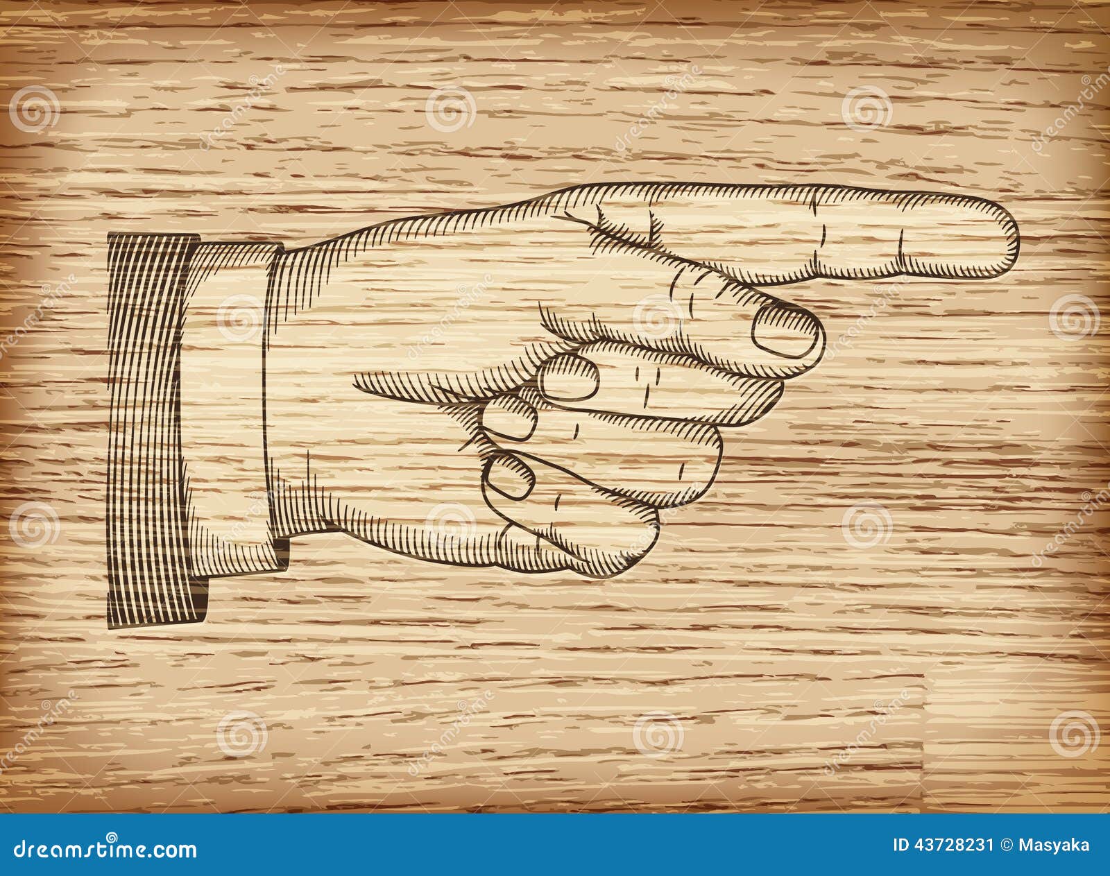 Hand with Pointing Finger. Vector EPS 10 Stock Vector - Illustration of ...